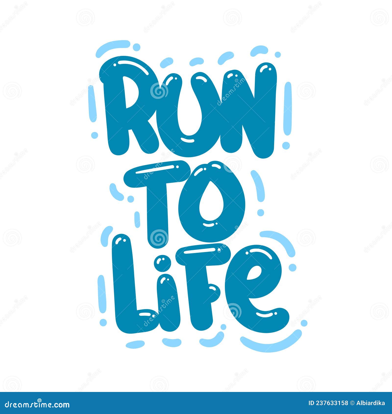 Run To Life Quote Text Typography Design Graphic Vector Illustration ...