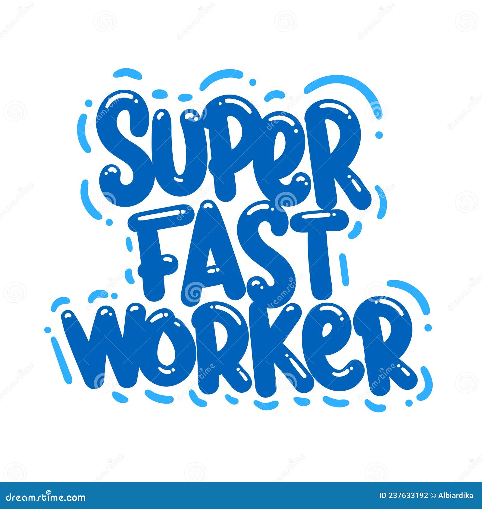Super Fast Worker Quote Text Typography Design Graphic Vector ...