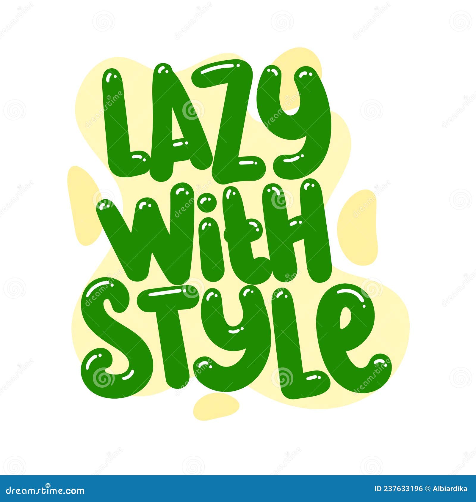 Lazy with Style Quote Text Typography Design Graphic Vector ...