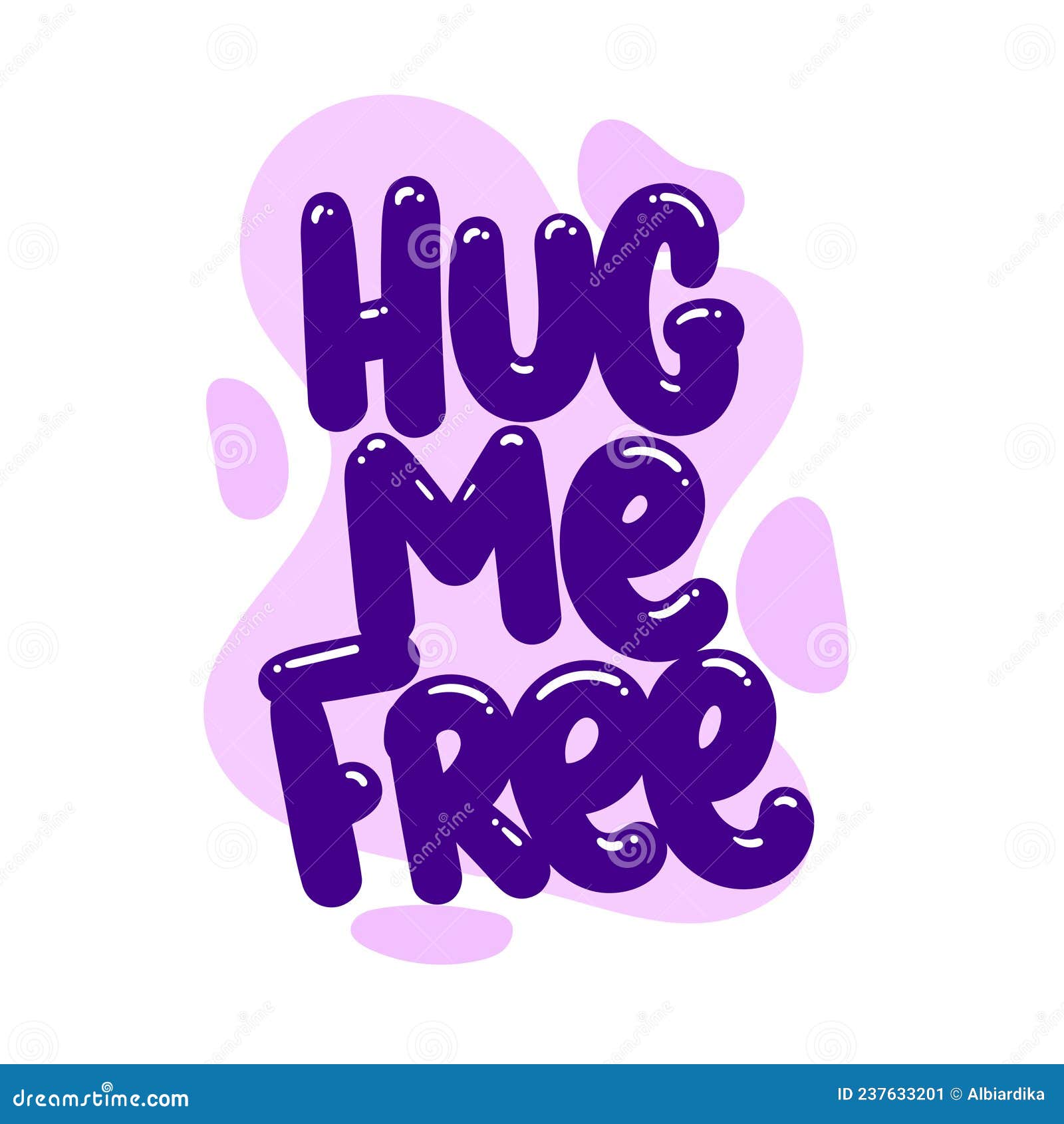 Hug Me Free Quote Text Typography Design Graphic Vector Illustration ...