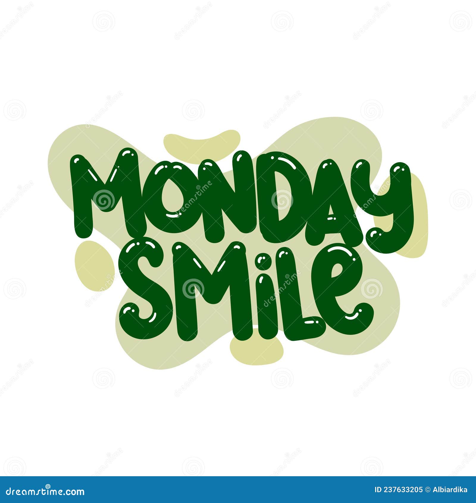 Monday Smile Quote Text Typography Design Graphic Vector Illustration ...