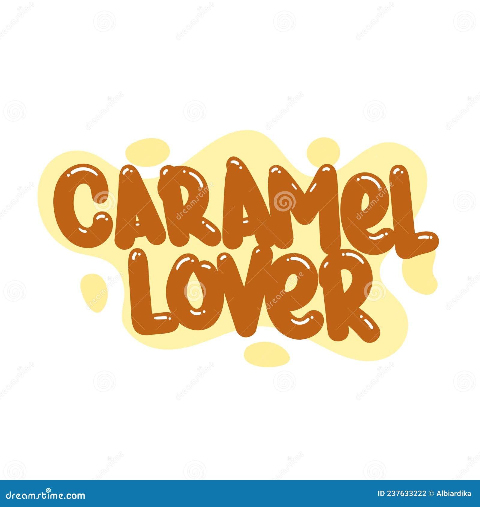 Caramel Lover Quote Text Typography Design Graphic Vector Illustration ...