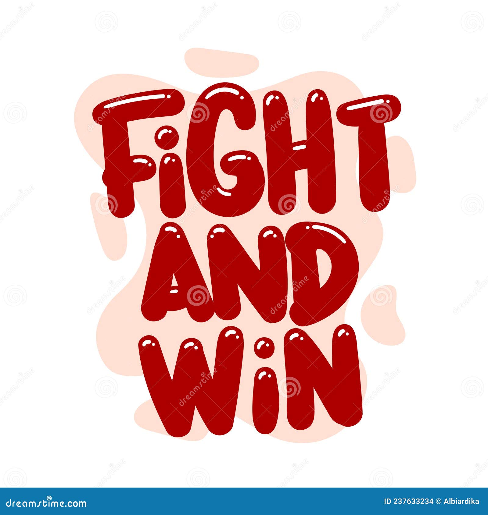 Fight and Win Quote Text Typography Design Graphic Vector Illustration ...