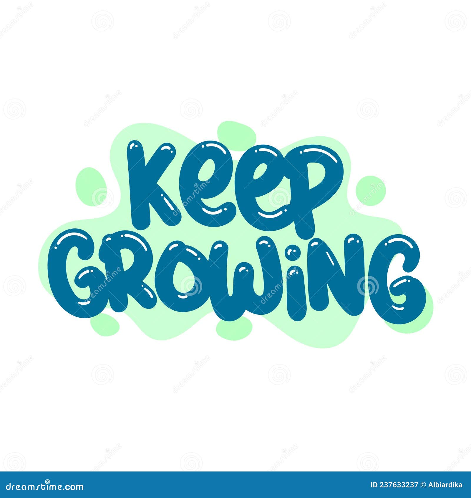 Keep Growing Quote Text Typography Design Graphic Vector Illustration ...