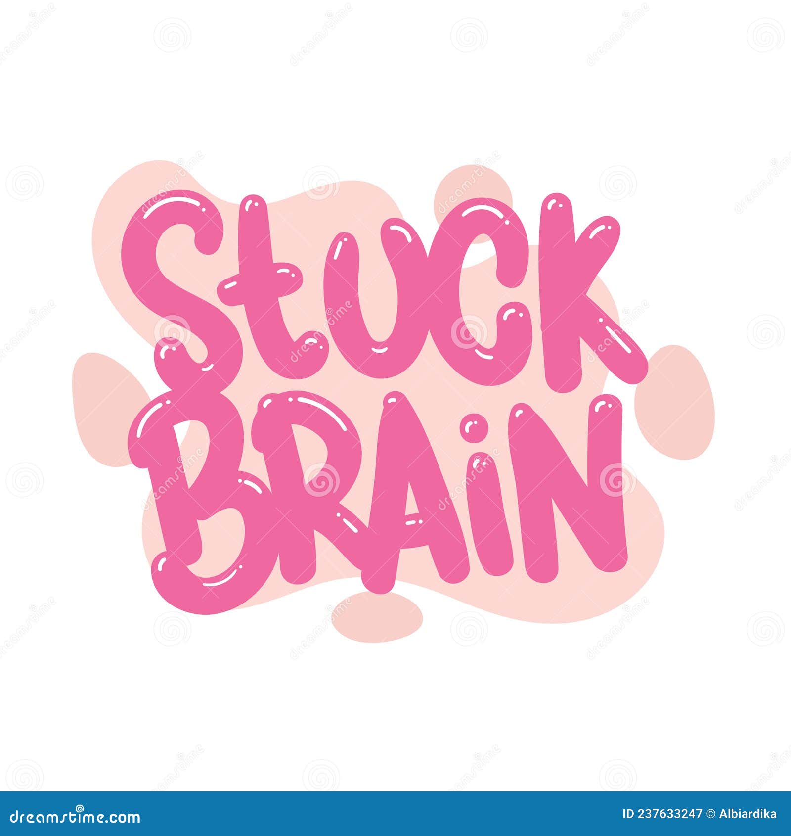 Stuck Brain Quote Text Typography Design Graphic Vector Illustration ...