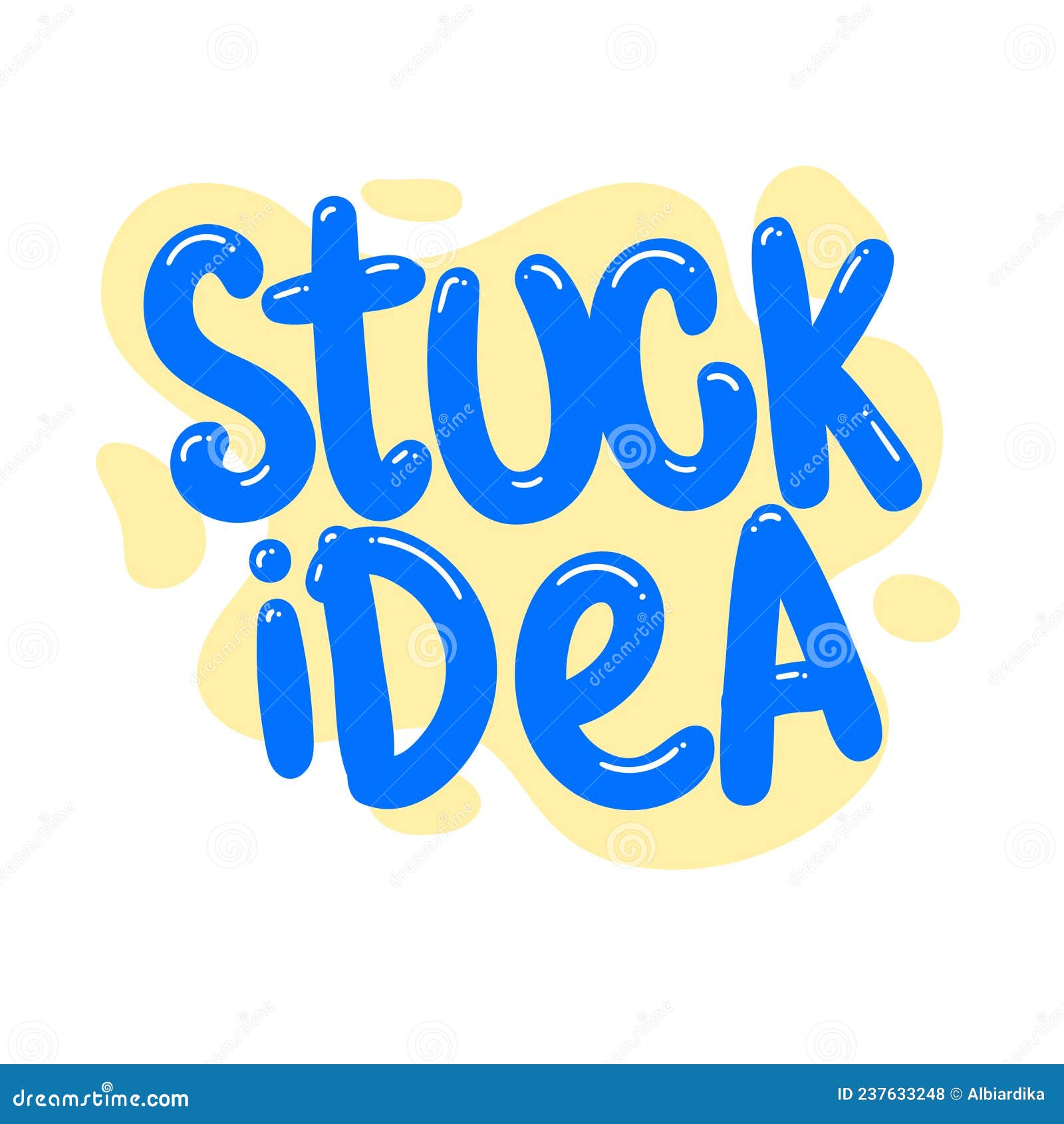 Stuck Idea Quote Text Typography Design Graphic Vector Illustration ...