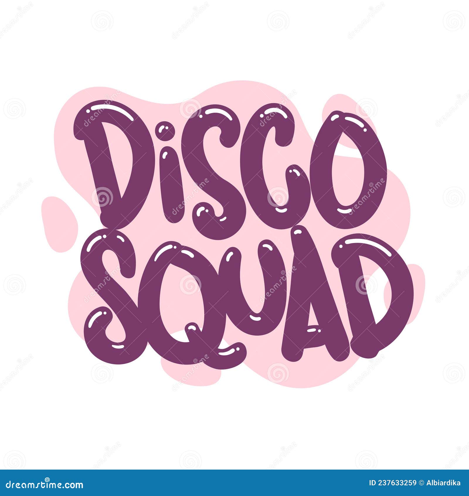 Disco Squad Quote Text Typography Design Graphic Vector Illustration ...