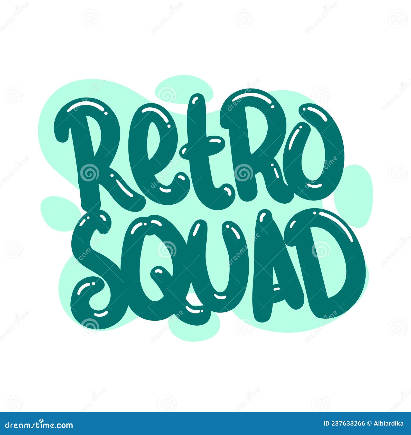 Retro Squad Quote Text Typography Design Graphic Vector Illustration ...