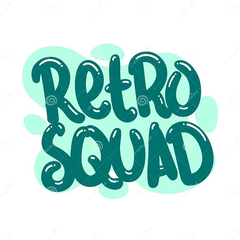 Retro Squad Quote Text Typography Design Graphic Vector Illustration ...