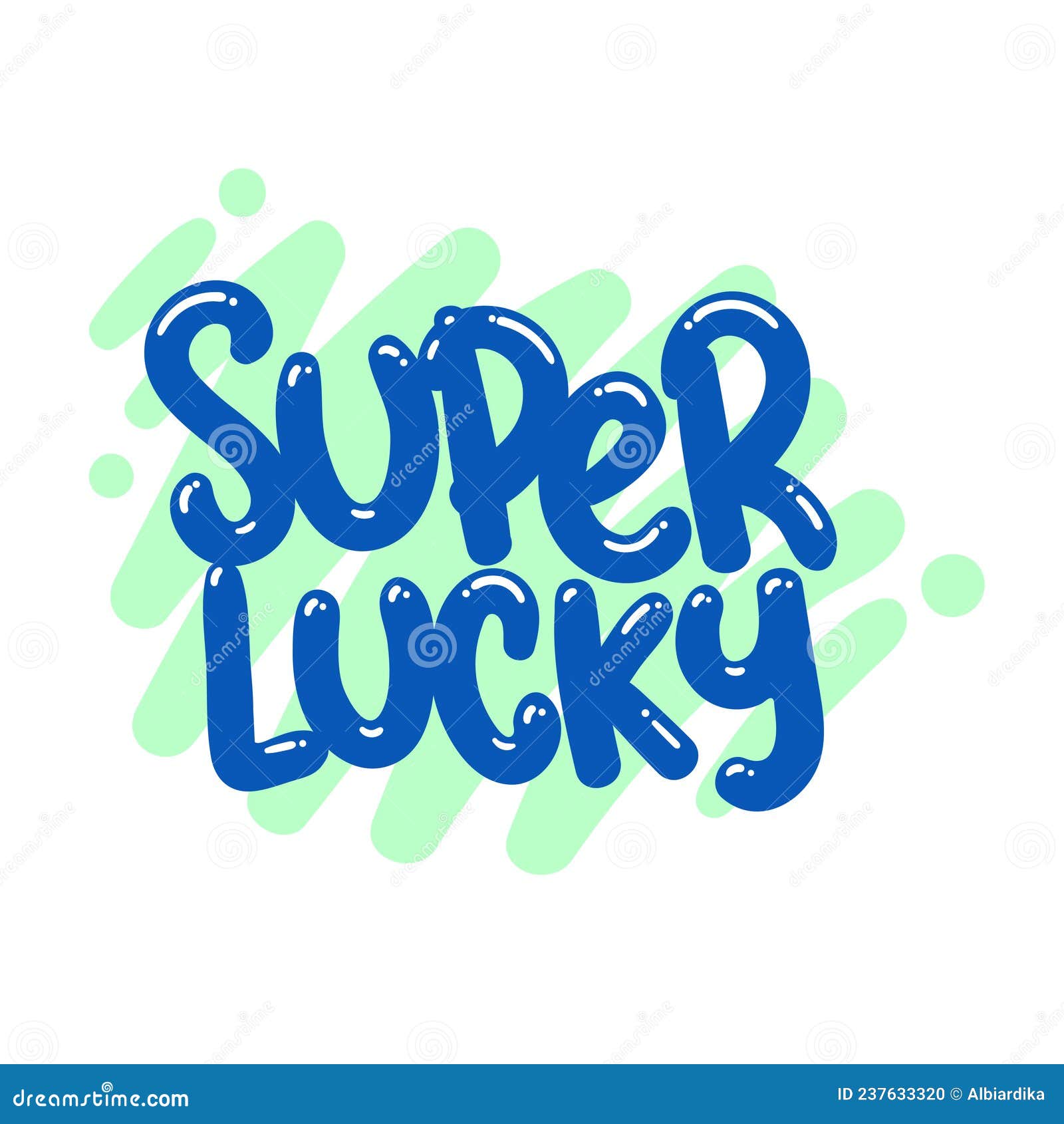 Super Lucky Quote Text Typography Design Graphic Vector Illustration ...