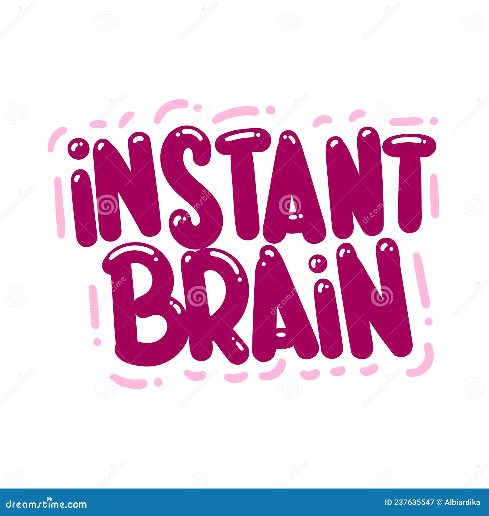 Instant Brain Quote Text Typography Design Graphic Vector Illustration ...