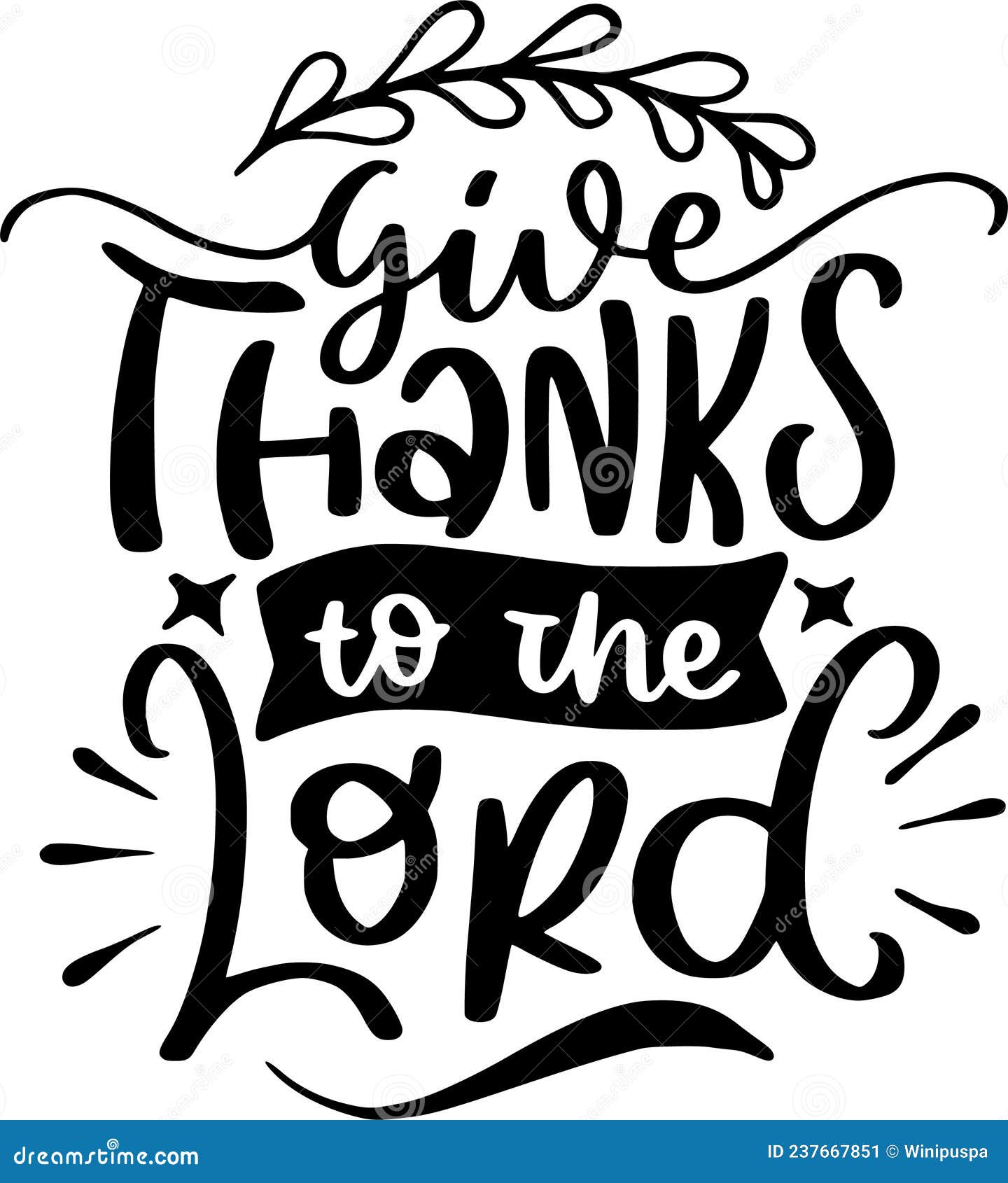 Give Thanks To One Lord Quotes, Valentine Lettering Quotes Stock Vector ...