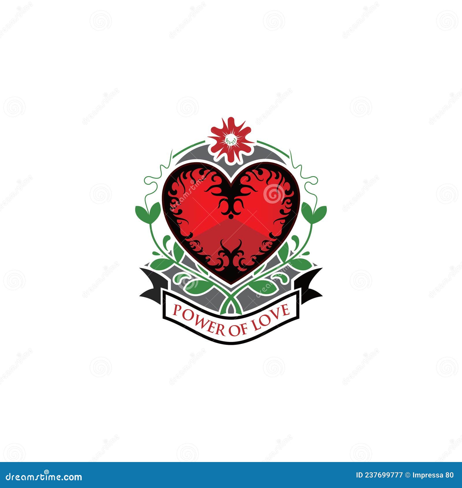 The Concept Illustration of a Modified Heart Engraved on the Edge with ...