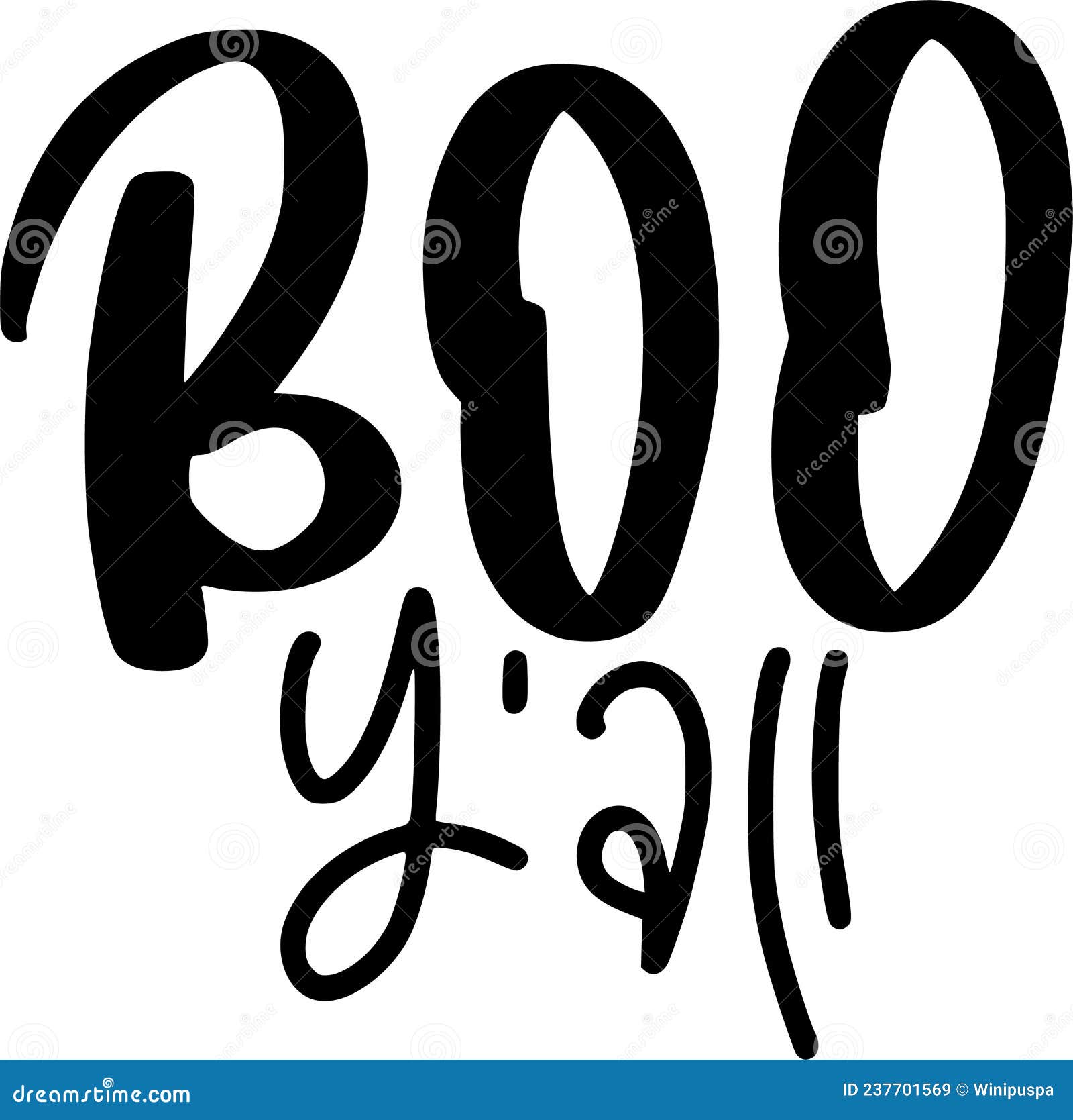 Boo Yall Quotes, Helloween Lettering Quotes Stock Vector - Illustration ...