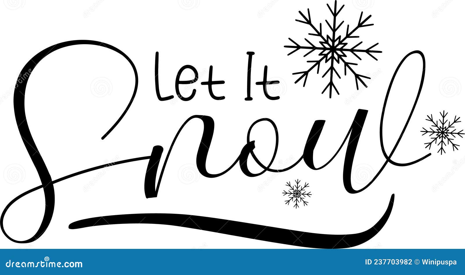 Let it Snow Quotes, Christmas Lettering Quotes Stock Vector ...