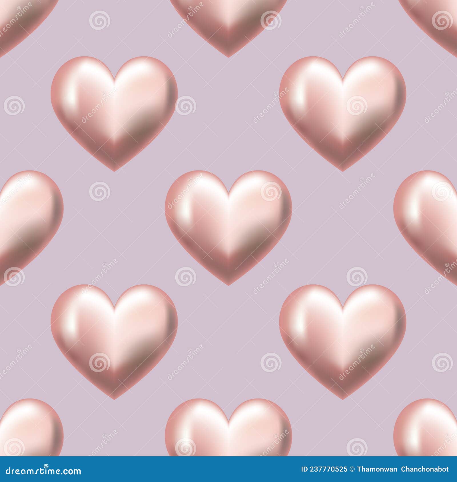Pink Hearts Valentine Seamless Stock Vector - Illustration of greeting ...