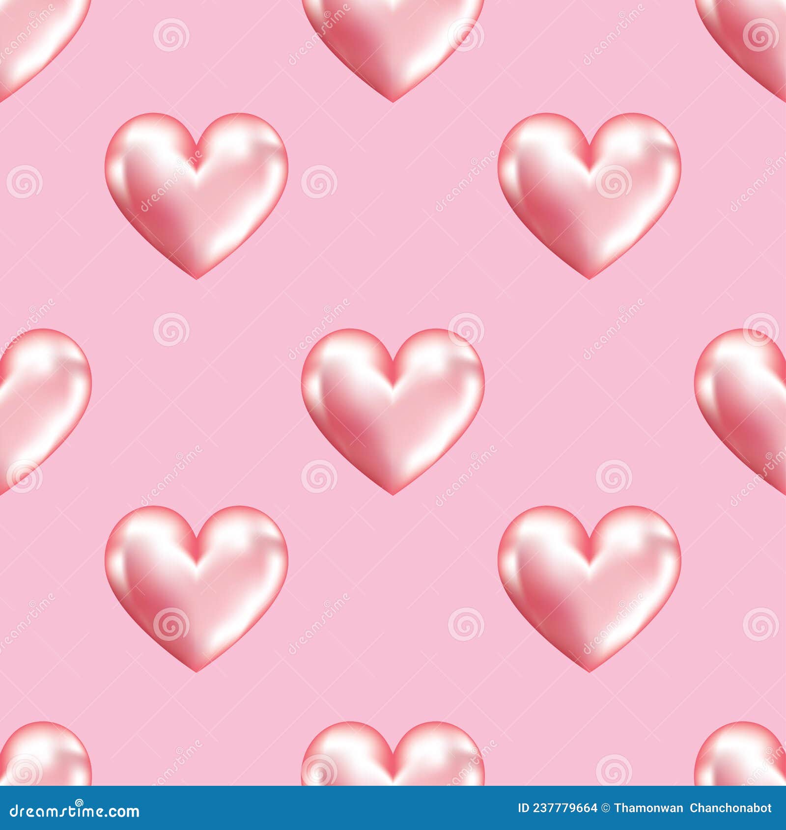 Pink Hearts Valentine Seamless Stock Vector - Illustration of symbol ...