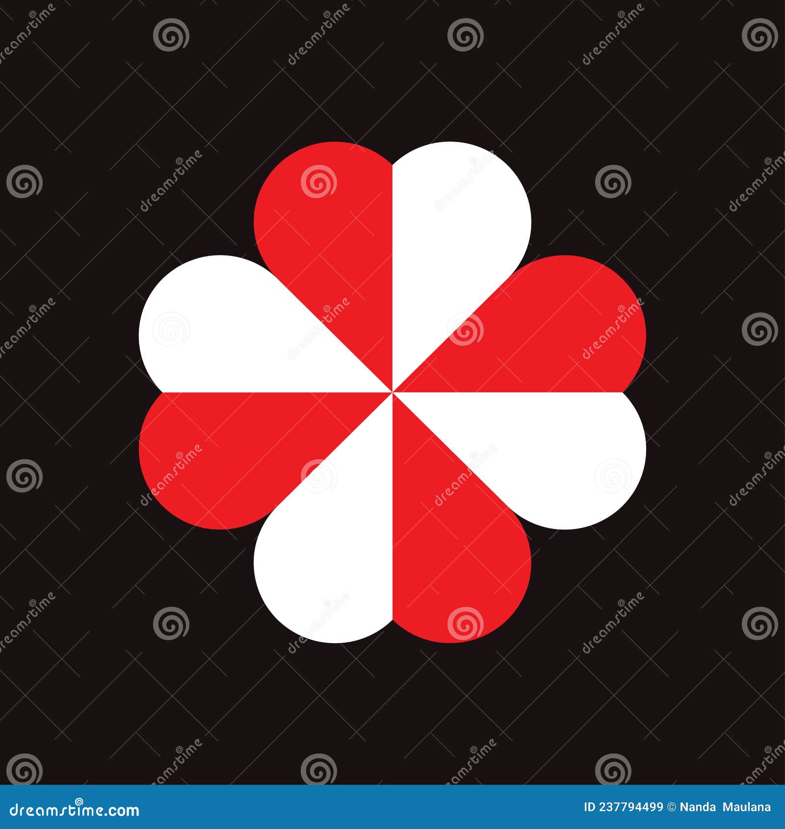 Ilustration Vector Graphic of Red and White Clover Stock Vector ...