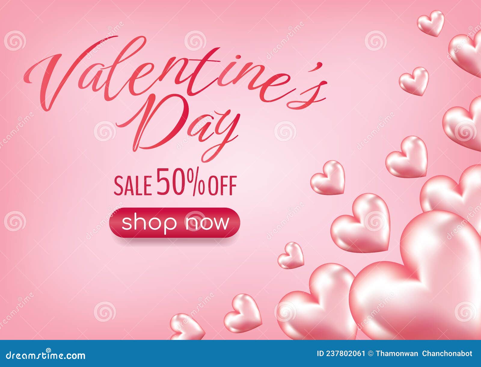 Happy Valentine S Day Banner Design Stock Vector - Illustration of ...