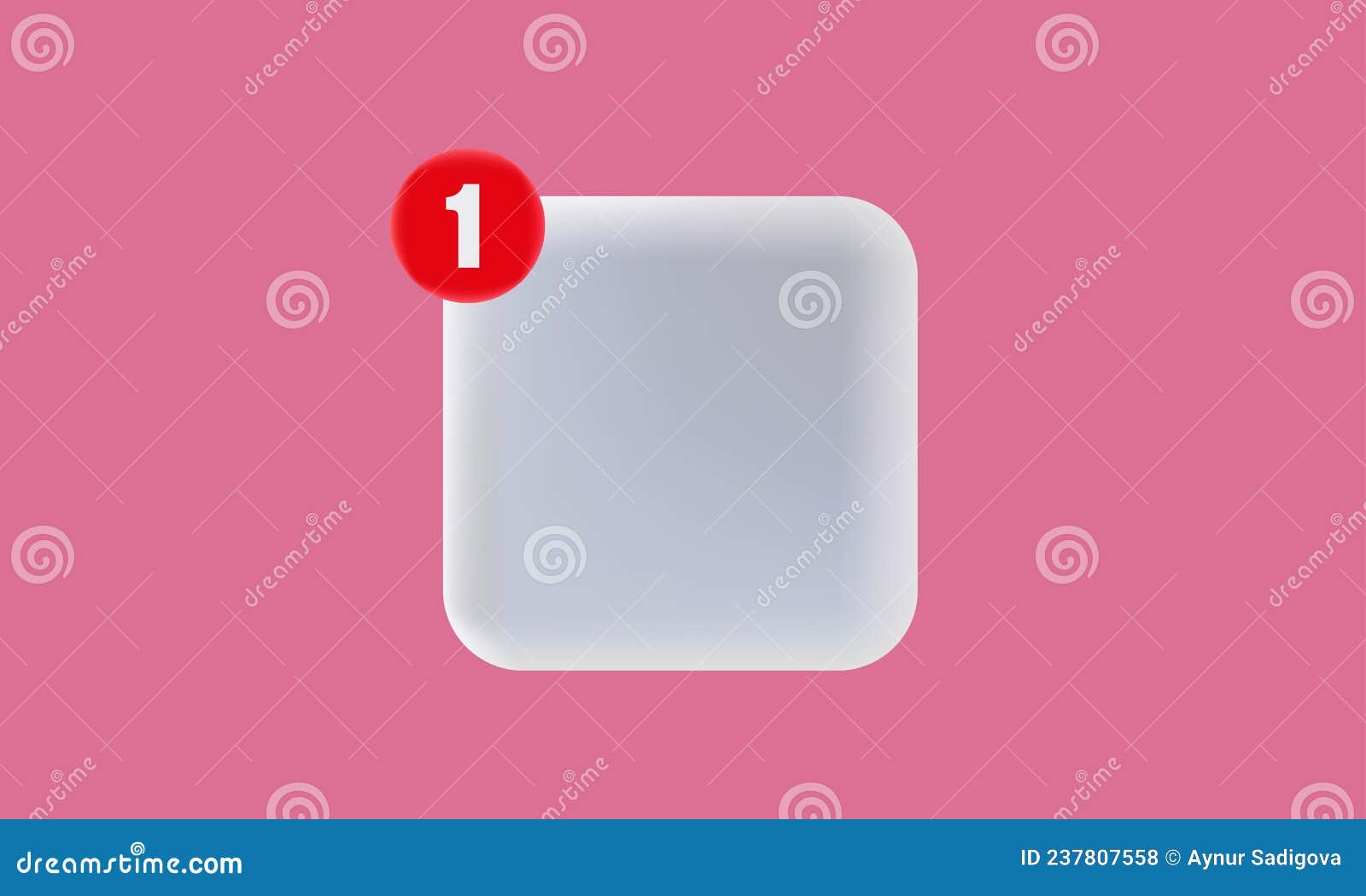 White Icon Template with Red Notification Circle. Stock Vector ...
