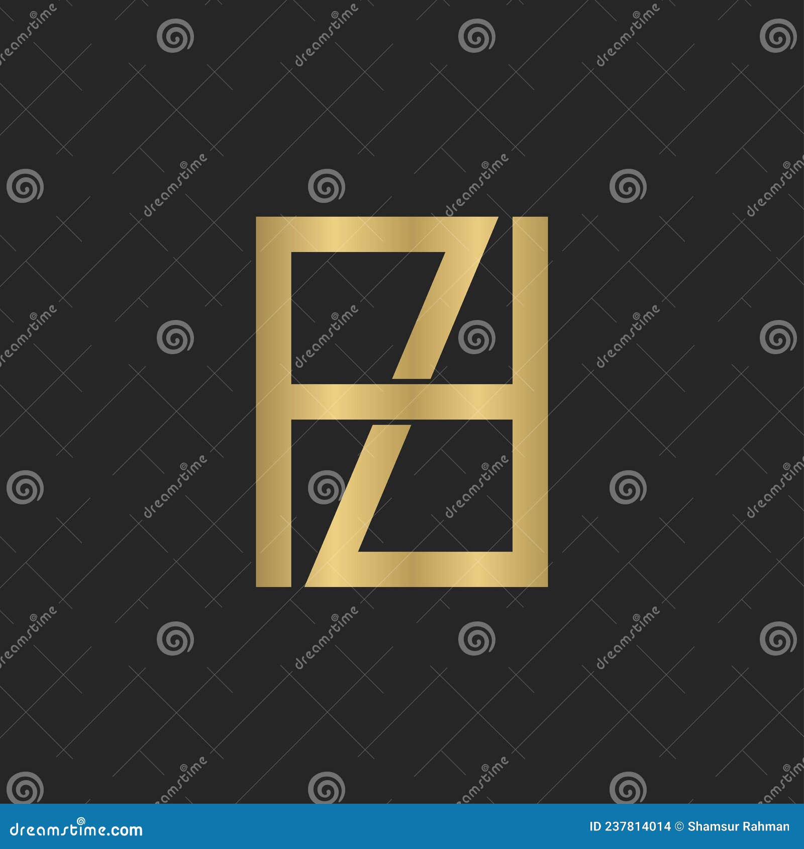 Alphabet Initials Logo HZ, ZH, H and Z Stock Vector - Illustration of ...