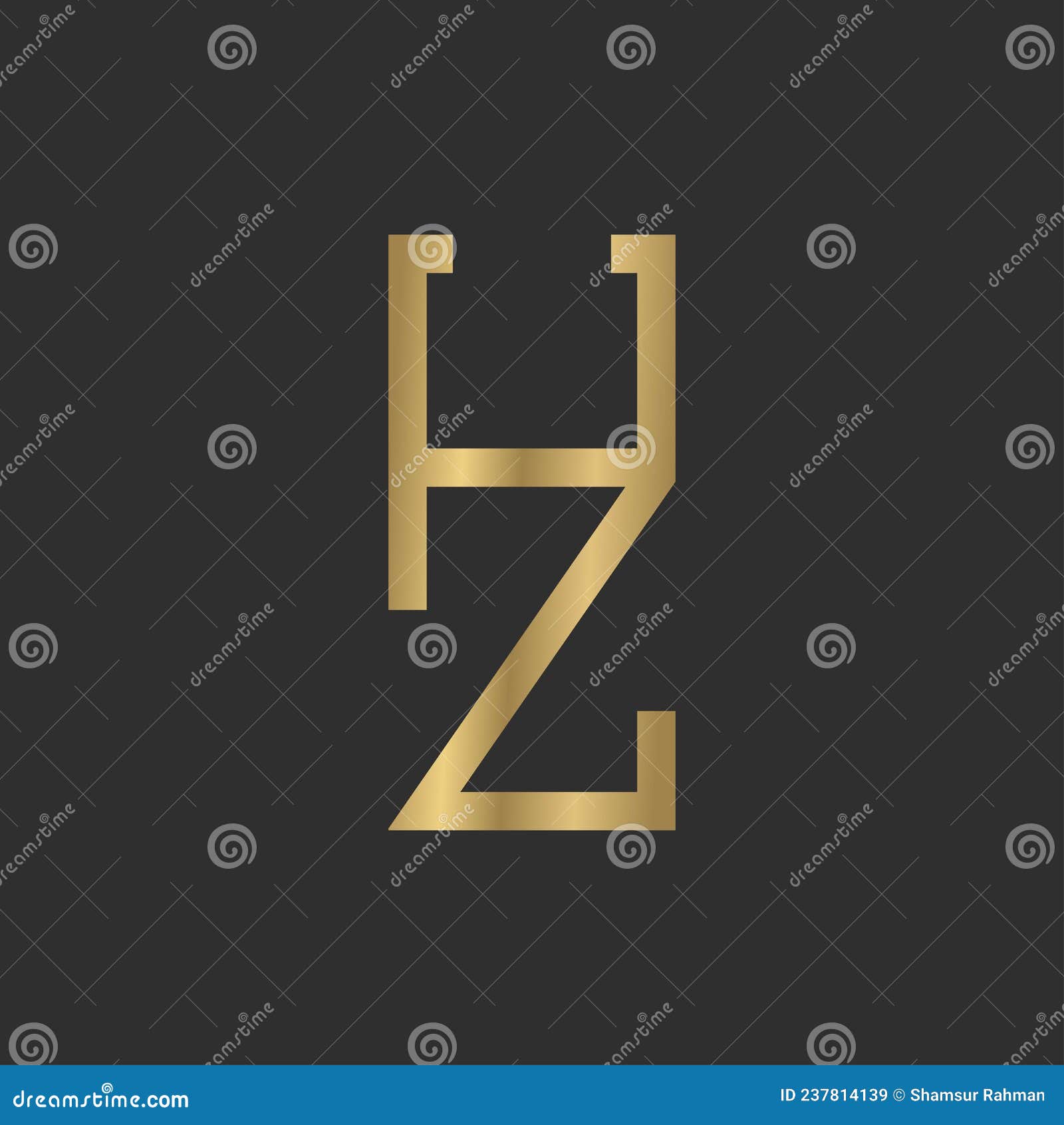 Alphabet Initials Logo HZ, ZH, H and Z Stock Vector - Illustration of ...