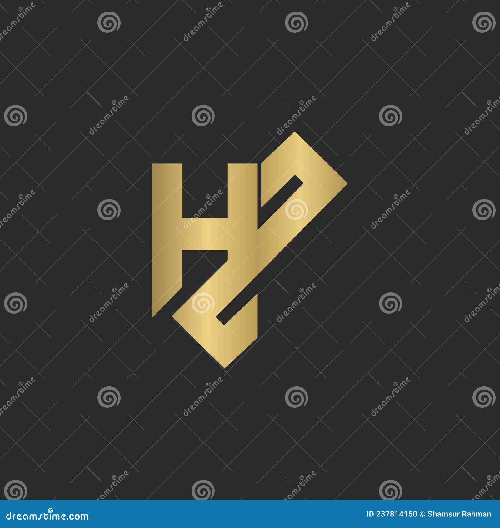 Alphabet Initials Logo HZ, ZH, H and Z Editorial Image - Illustration ...