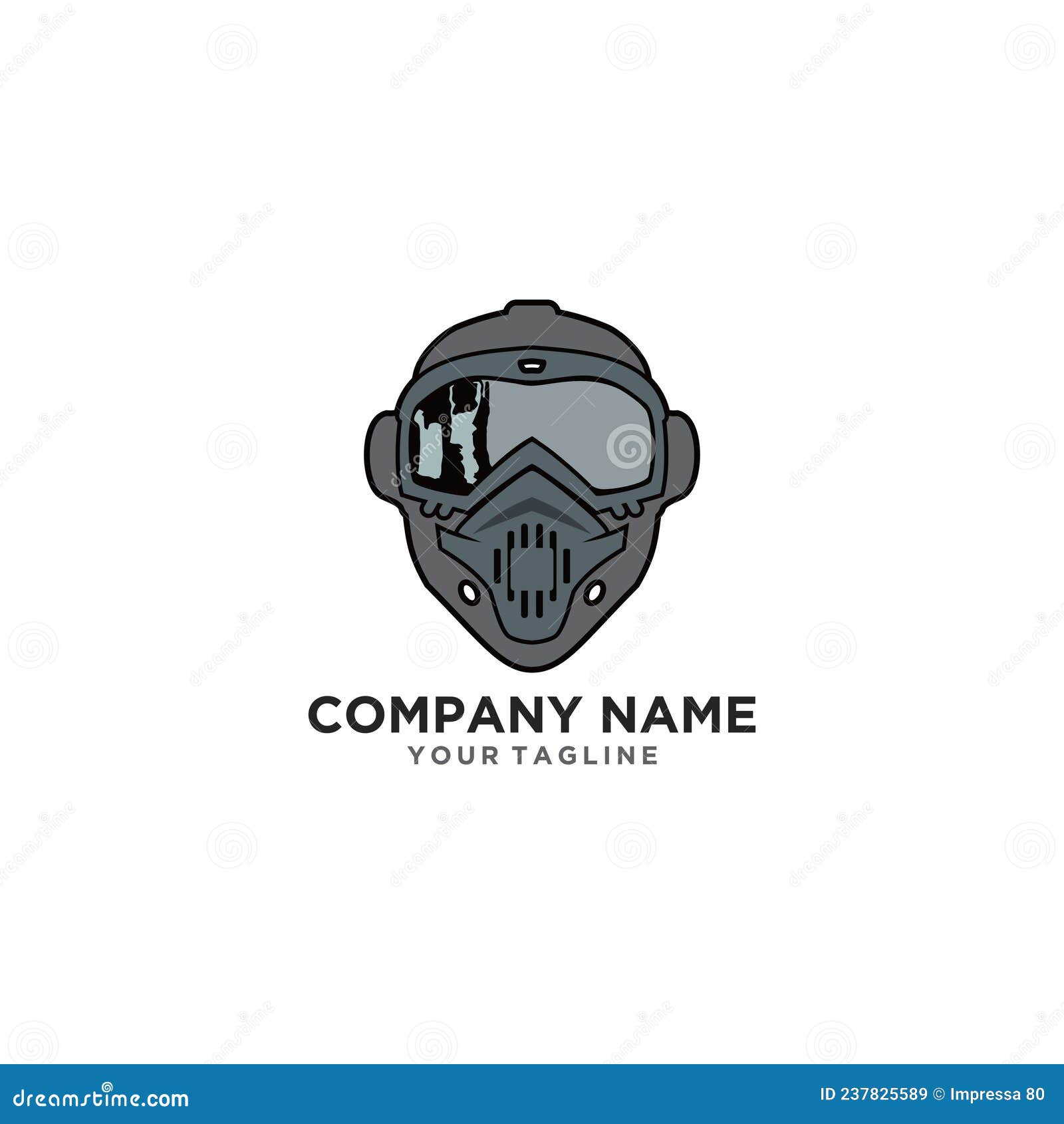 Concept Illustration of a Mask Commonly Used by Special Forces To Fight ...