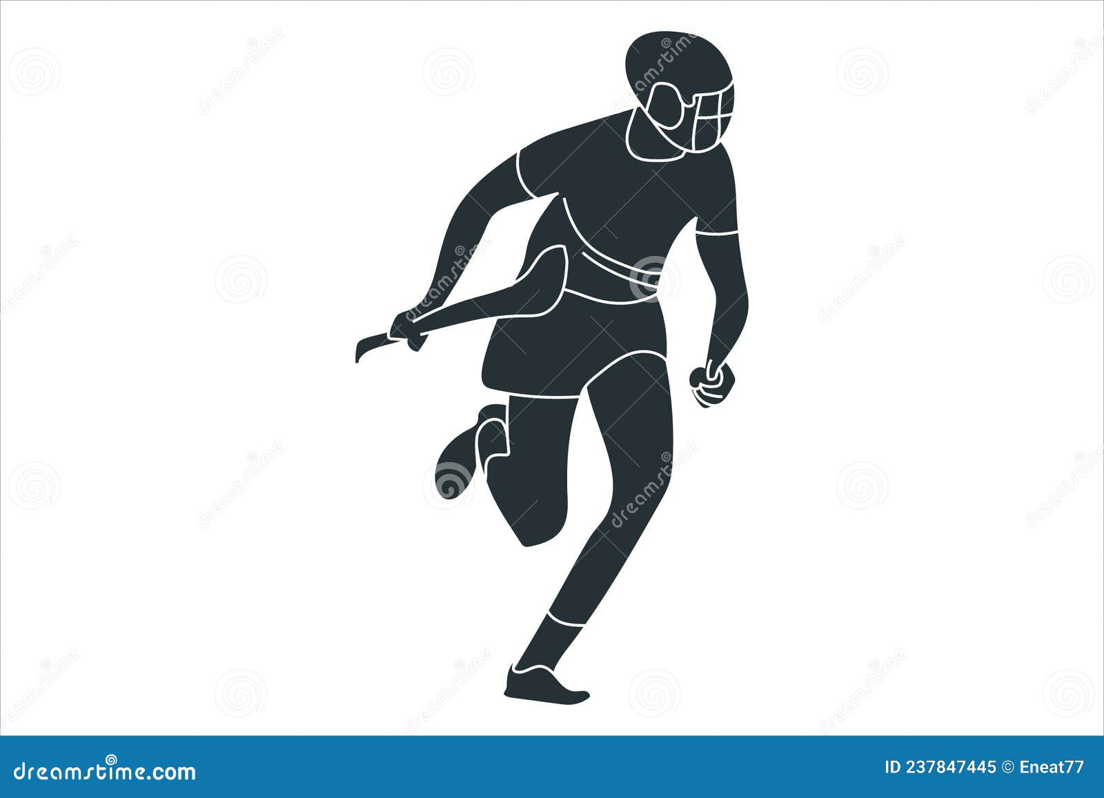 Hurling Vector Black Icon on White Background. Black Hurling Symbol ...