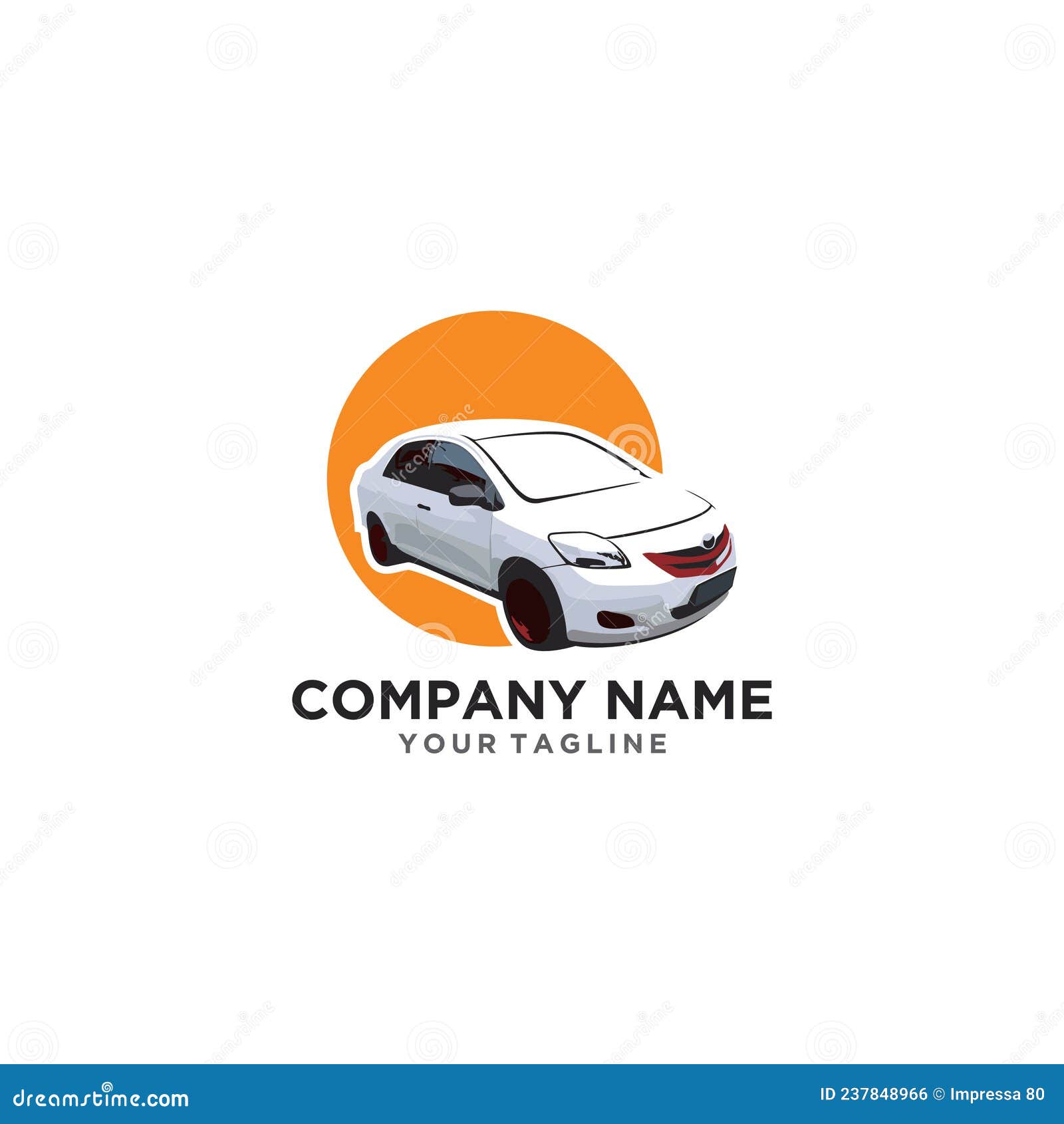 Simple Illustration Concept of an Abstract White Car Stock Vector ...