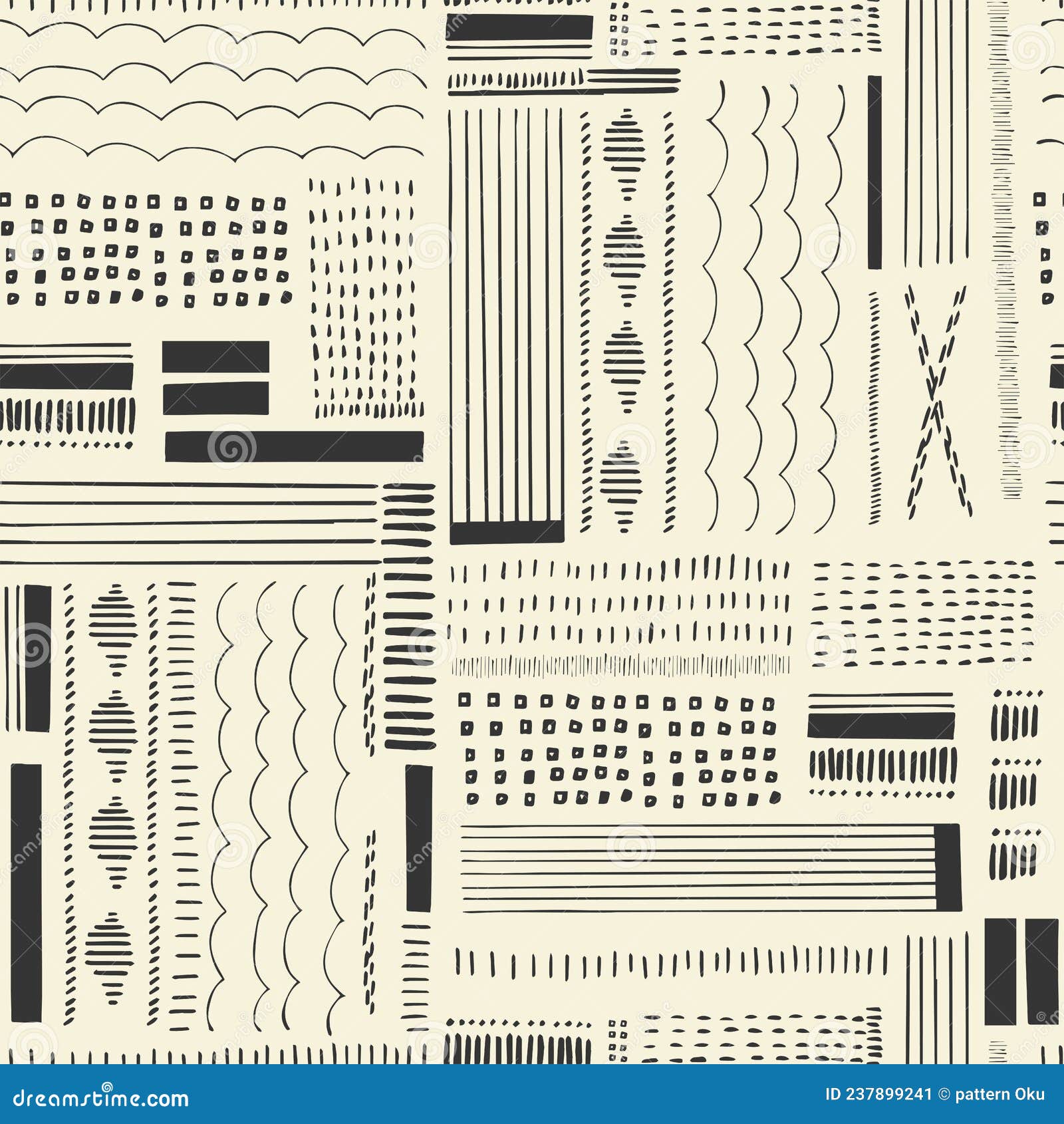 Vector Geometric Line Art Illustration Seamless Repeat Pattern Stock ...