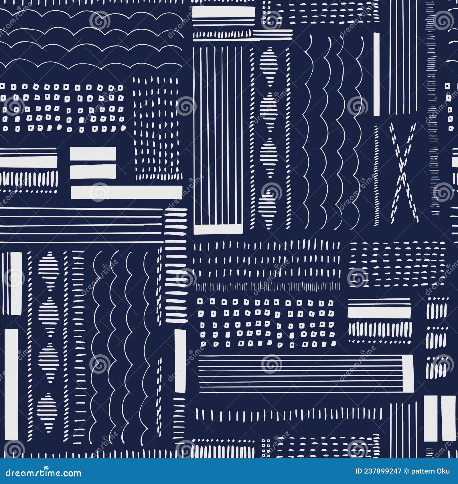 Vector Geometric Line Art Illustration Seamless Repeat Pattern Stock ...