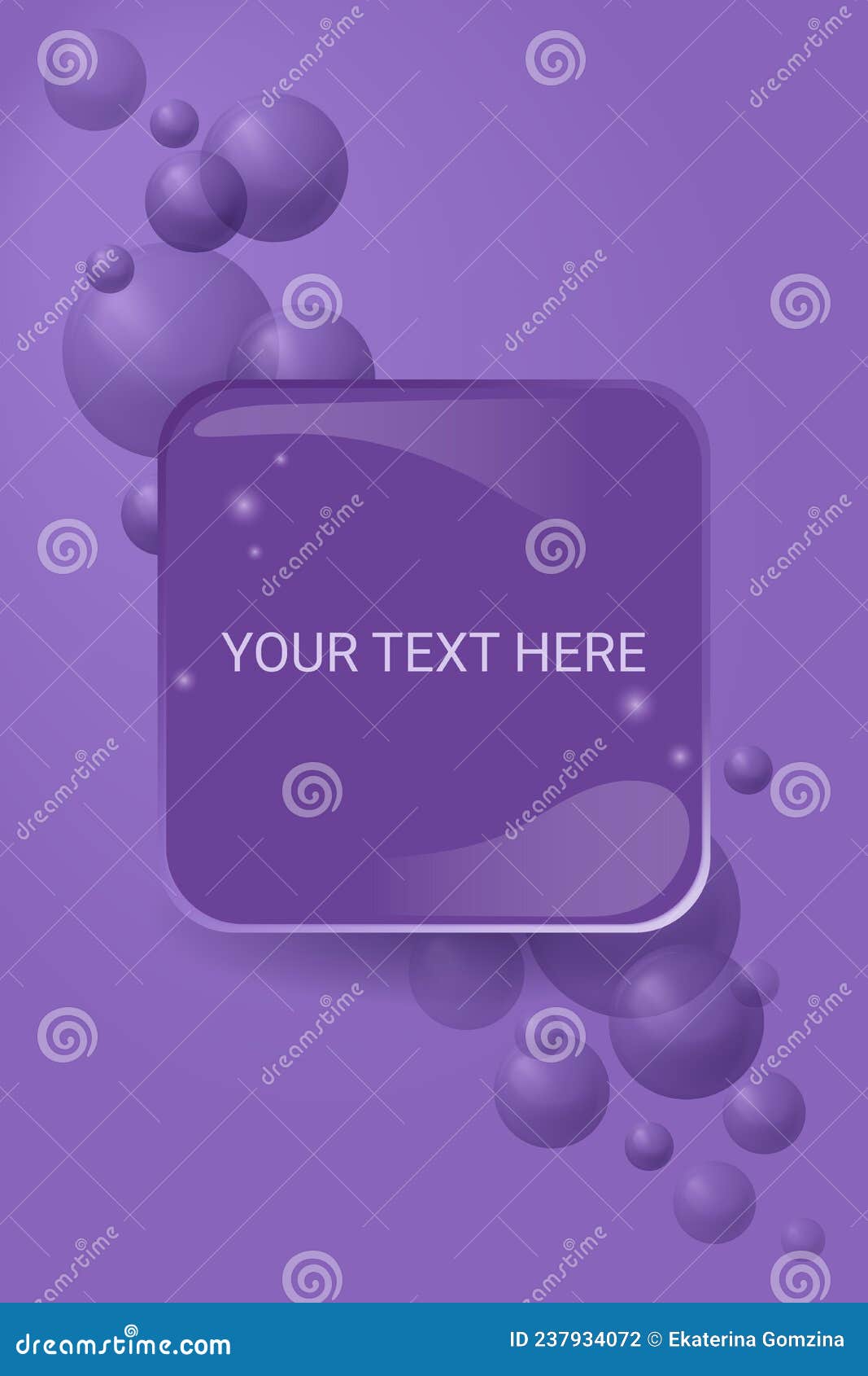 Violet Bubbles. Background with Realistic Balls Stock Vector ...