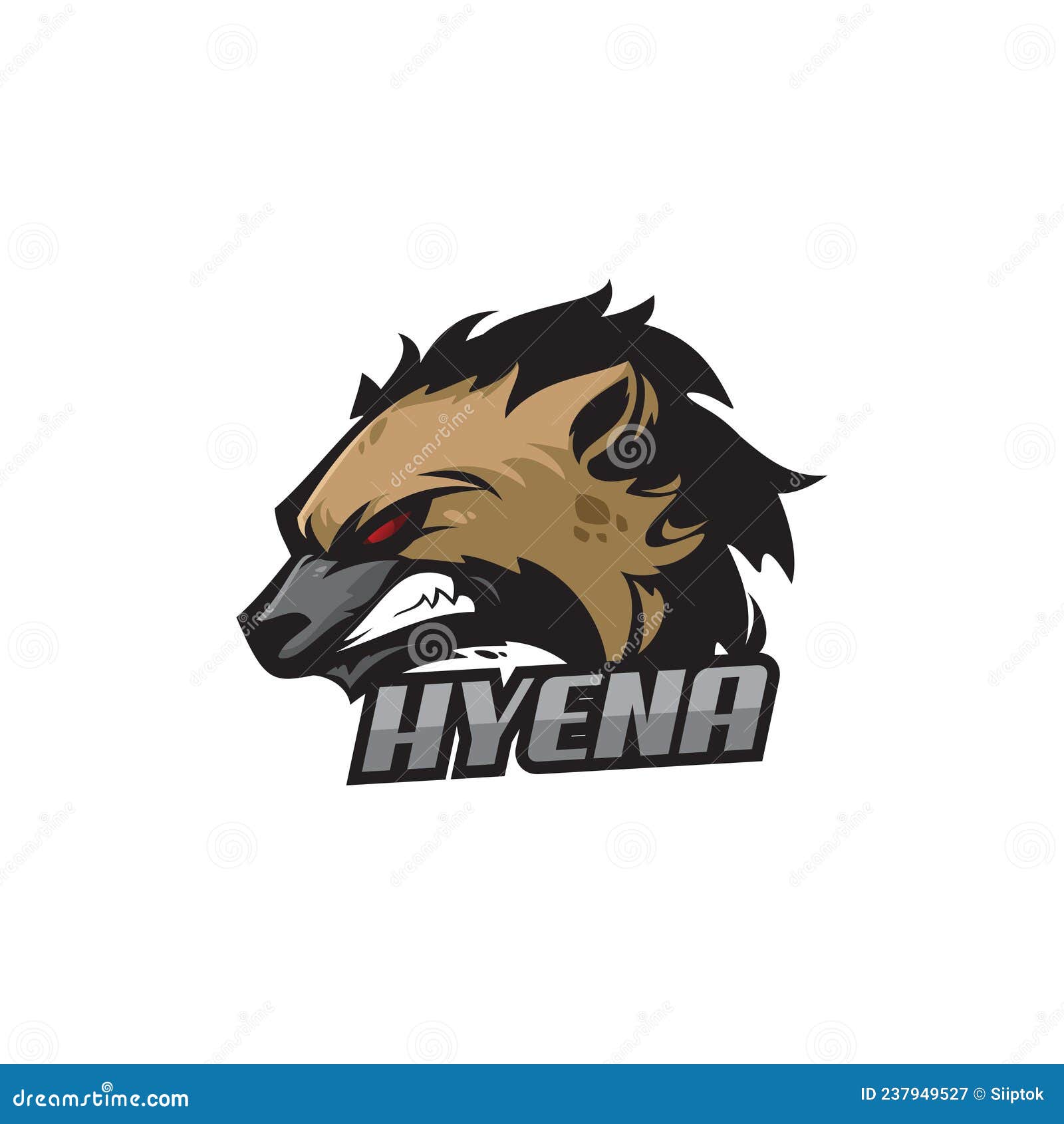 Hyena Mascot For A Football Team Logo. Cartoon Vector | CartoonDealer ...