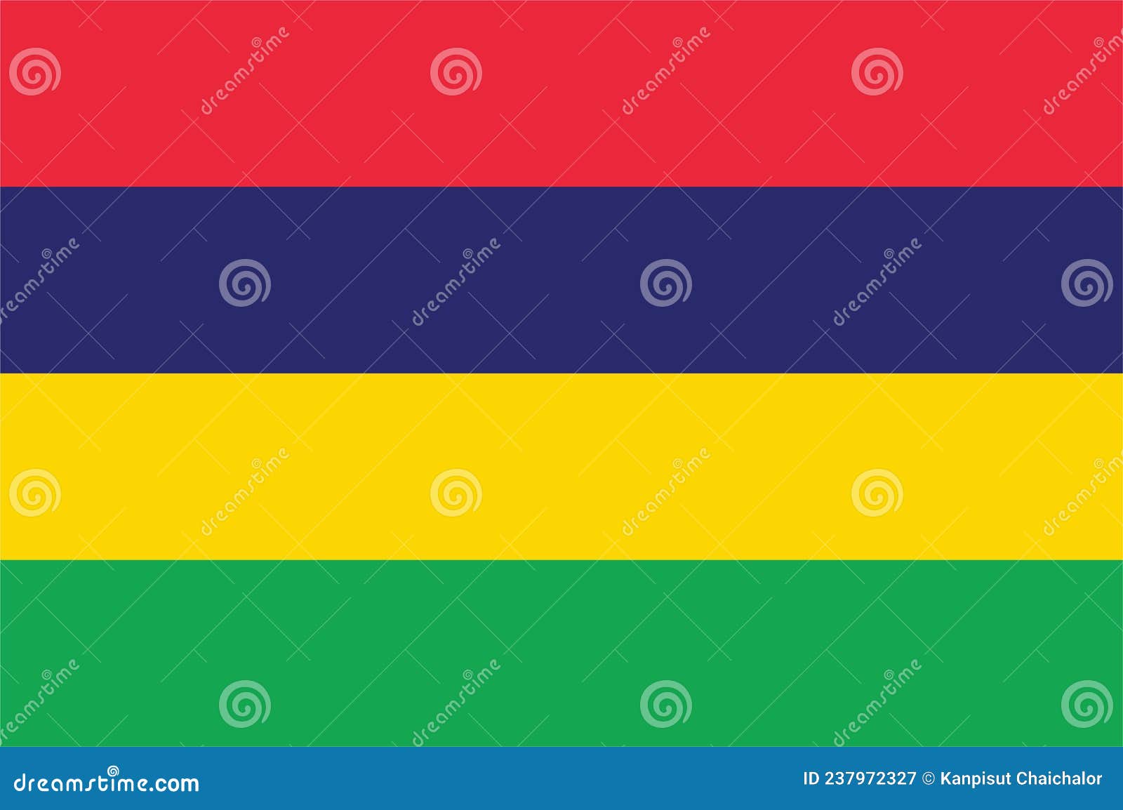 National Mauritius Flag, Official Colors and Proportion Correctly ...