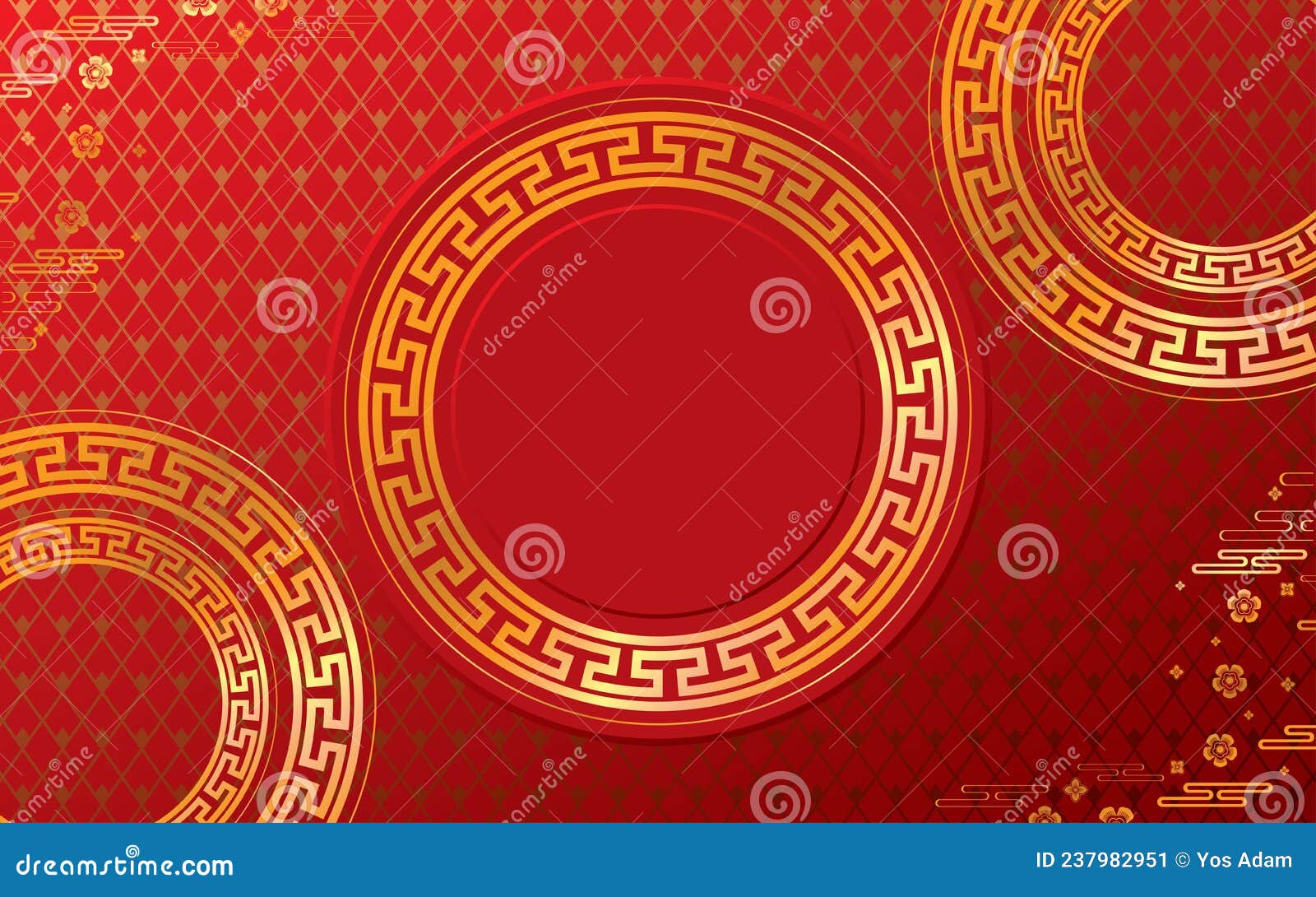 Oriental Chinese Gold and Red Texture Background Vector Design Stock ...