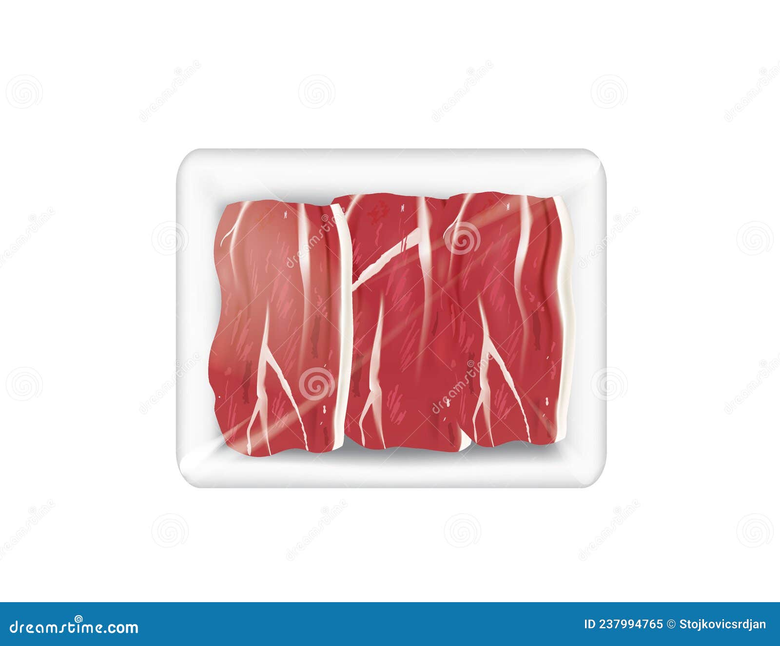 Pork meat steak package stock vector. Illustration of package - 237994765