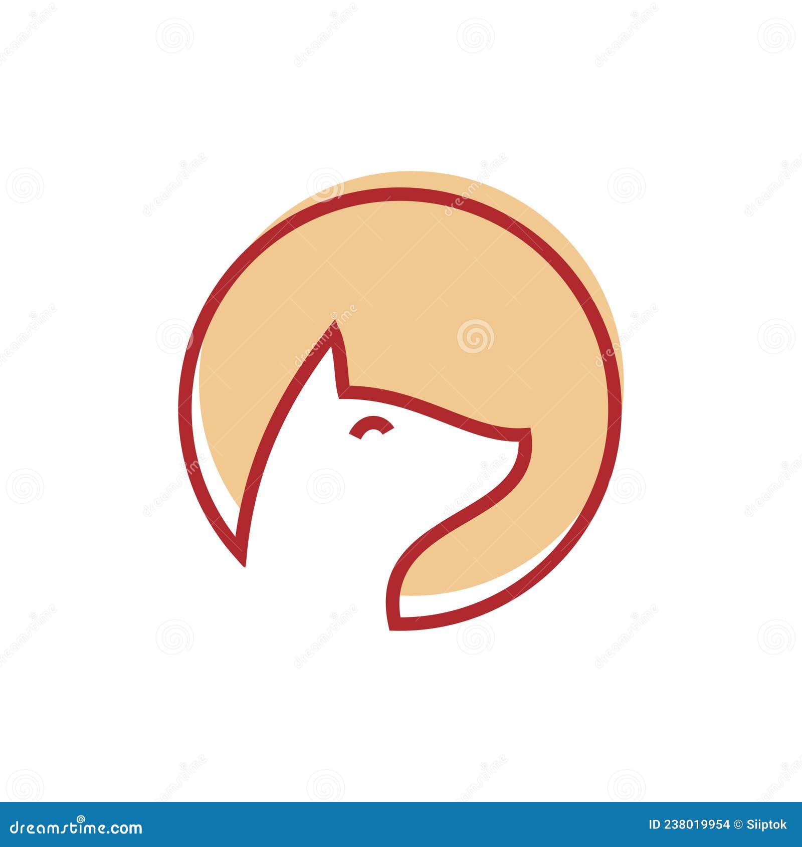 Circle pet dog logo design stock vector. Illustration of rainbow ...