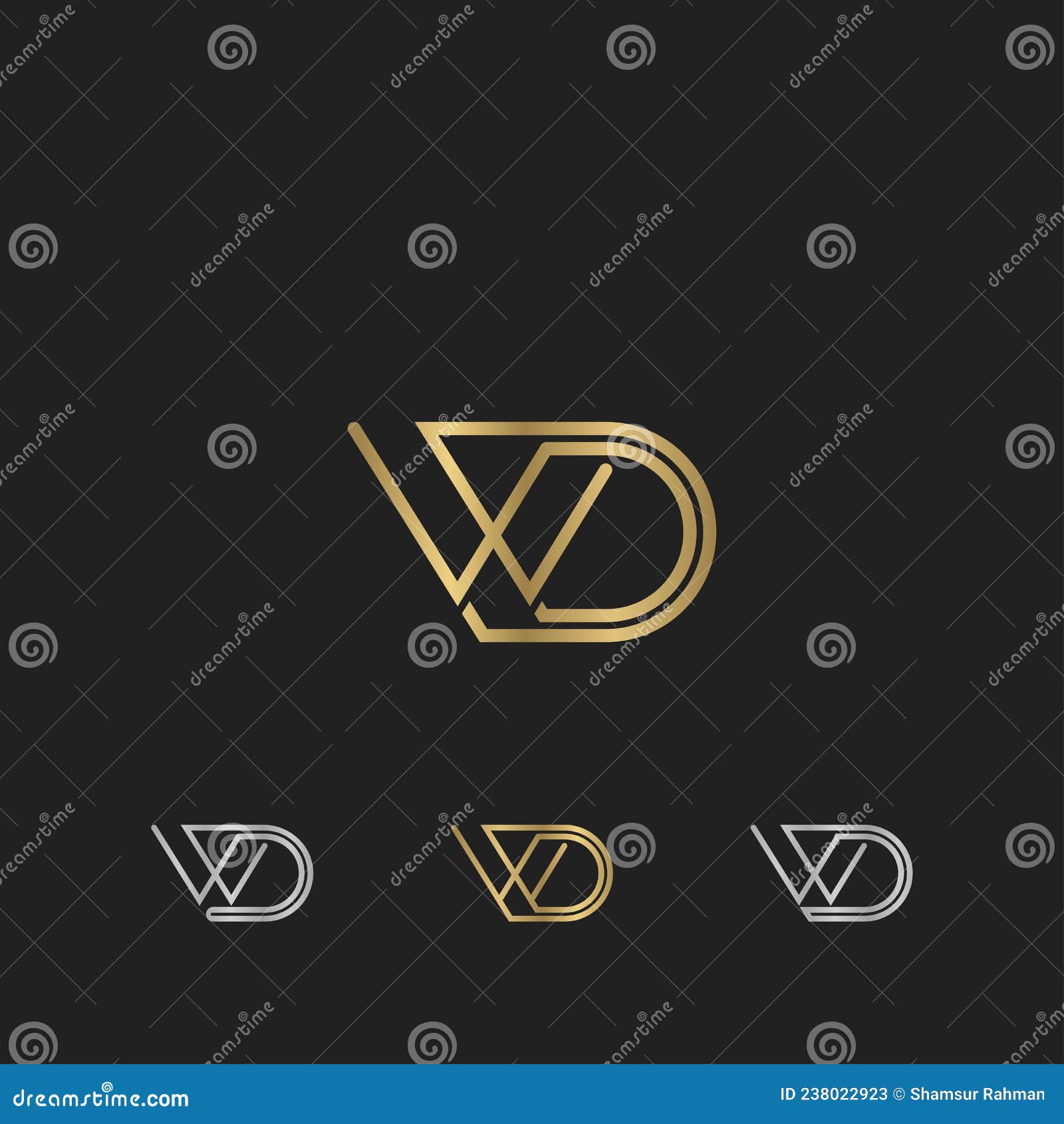 Alphabet Initials Logo DW, WD, D and W Stock Vector - Illustration of ...