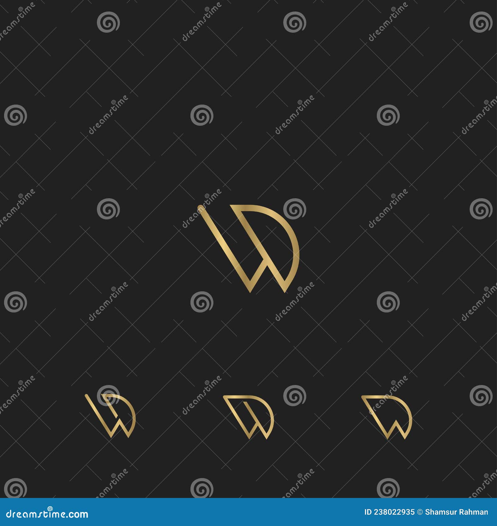 Alphabet Initials Logo DW, WD, D and W Stock Vector - Illustration of ...