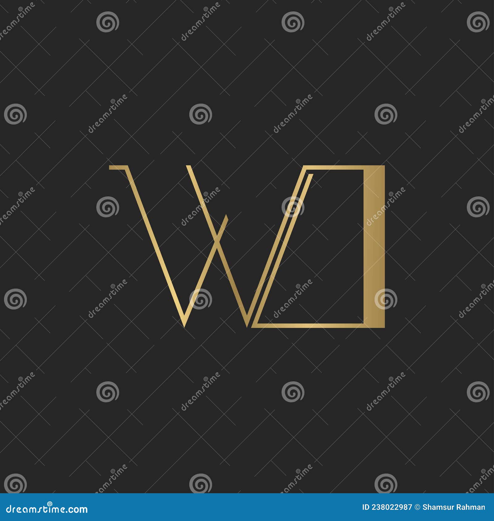 Alphabet Initials Logo DW, WD, D and W Stock Vector - Illustration of ...