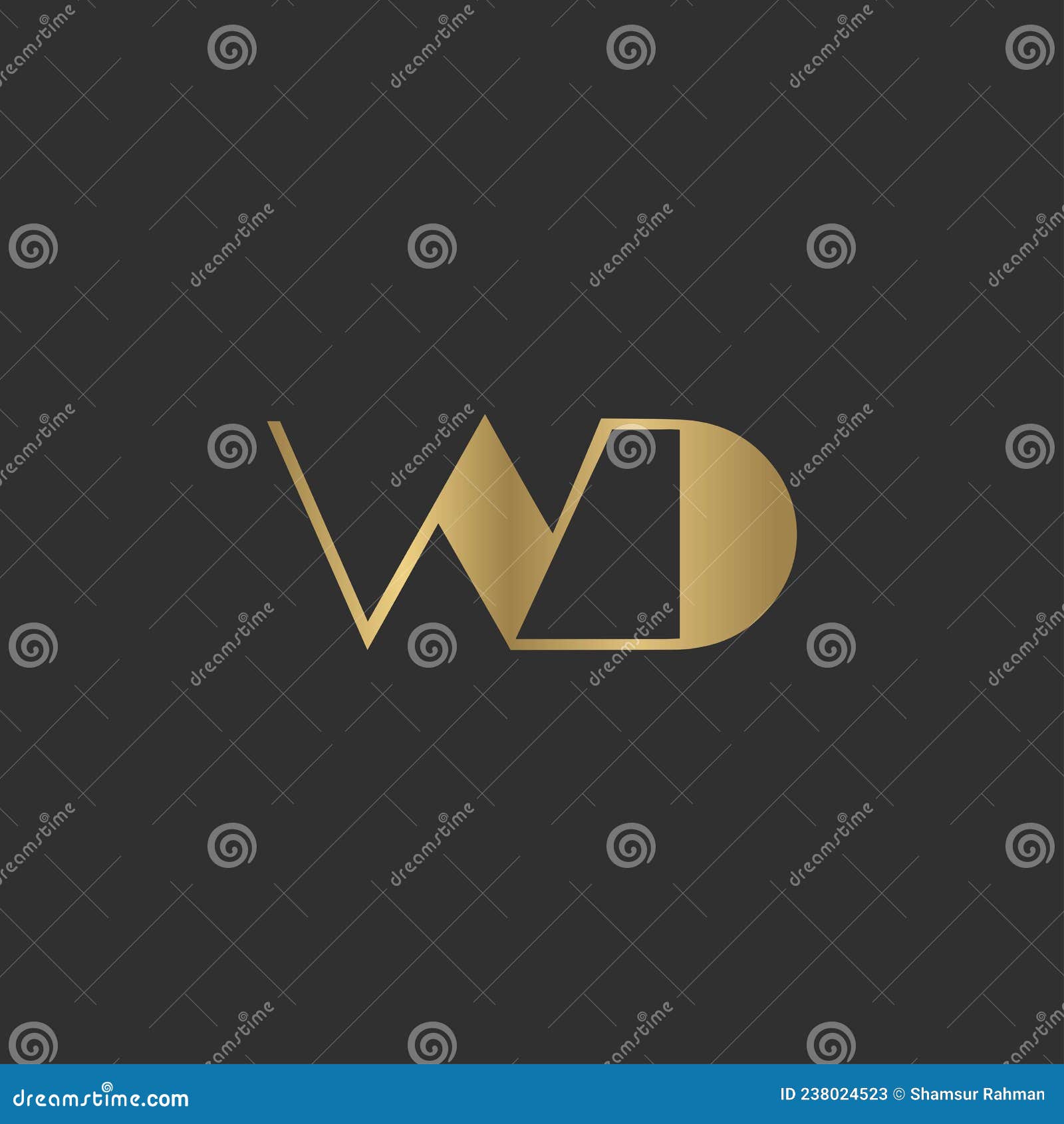 Alphabet Initials Logo DW, WD, D and W Stock Vector - Illustration of ...