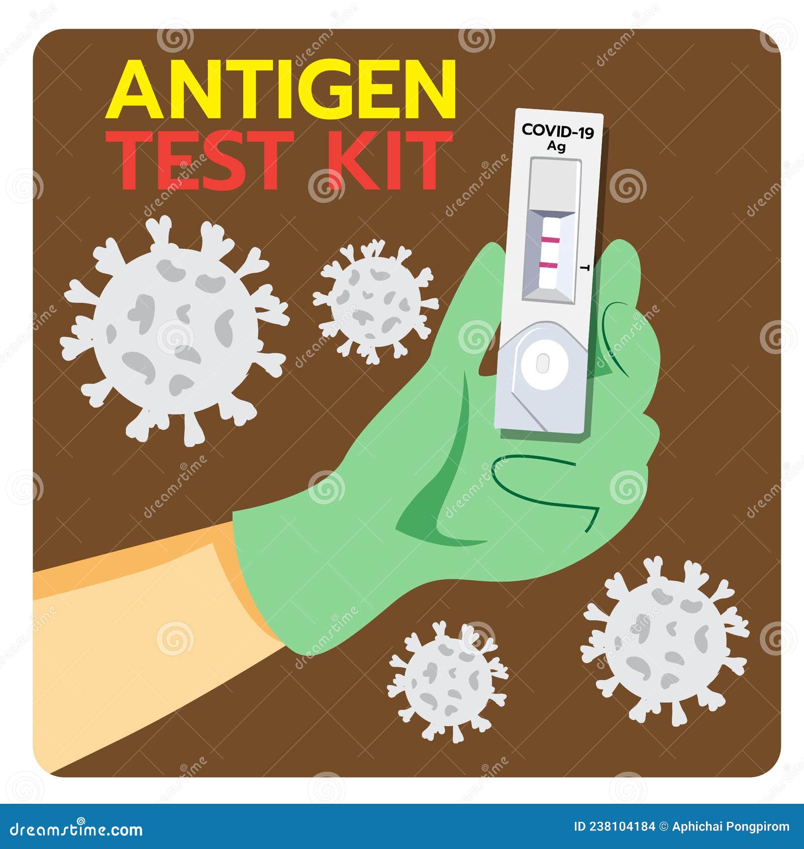Covid-19 Icon Vector, Antigen Test Kit Stock Vector - Illustration of ...