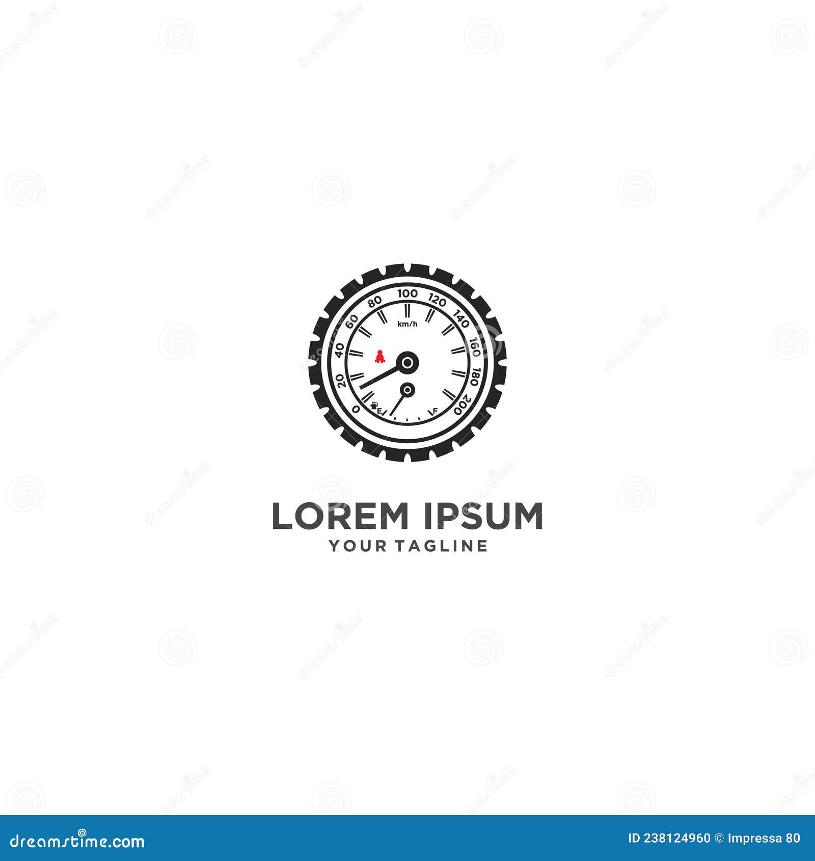 Simple Speedometer Vector Illustration Concept Complete With Numeric ...