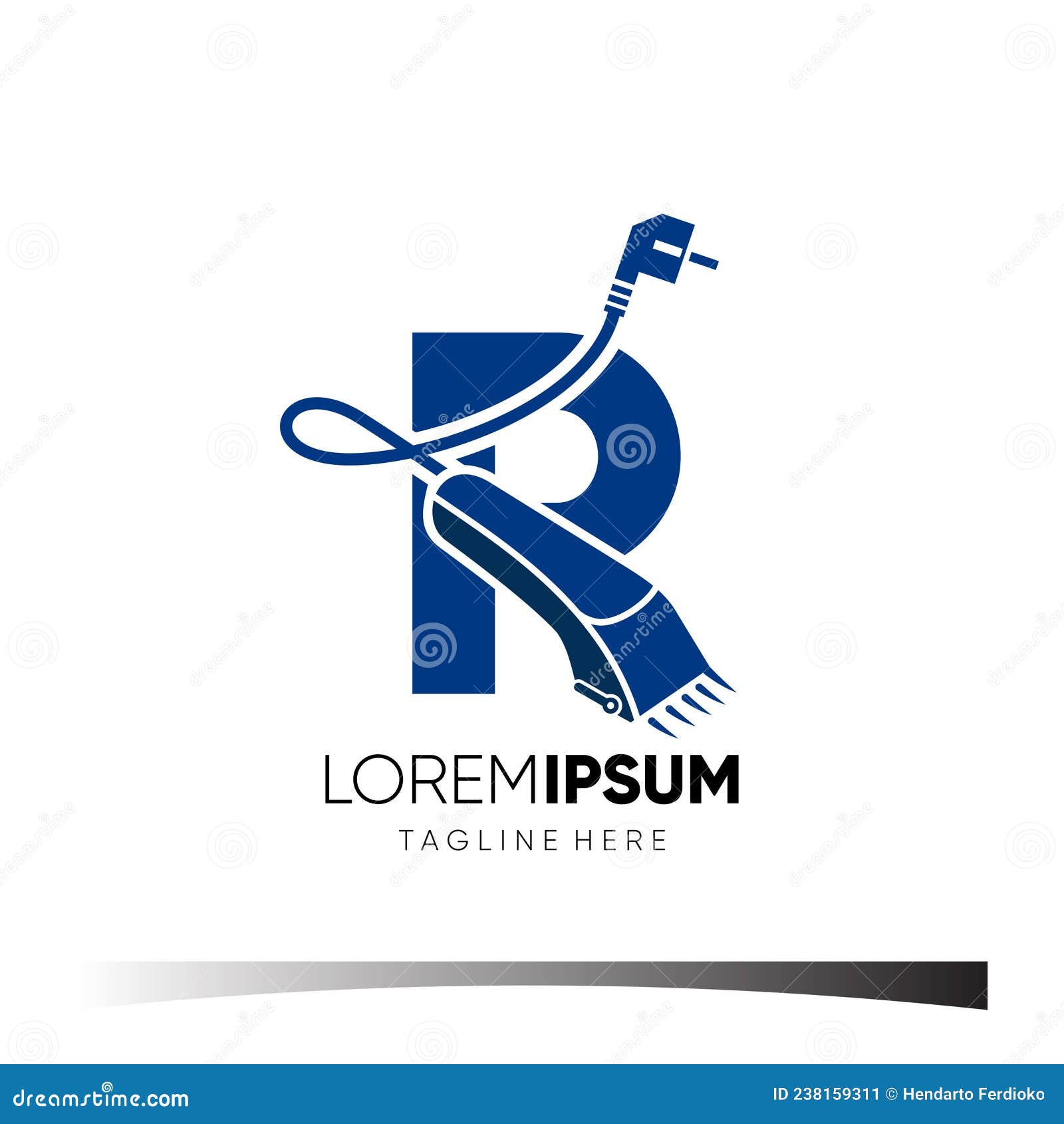 Letter R Hair Clipper Logo Design Vector Icon Graphic Stock Vector ...