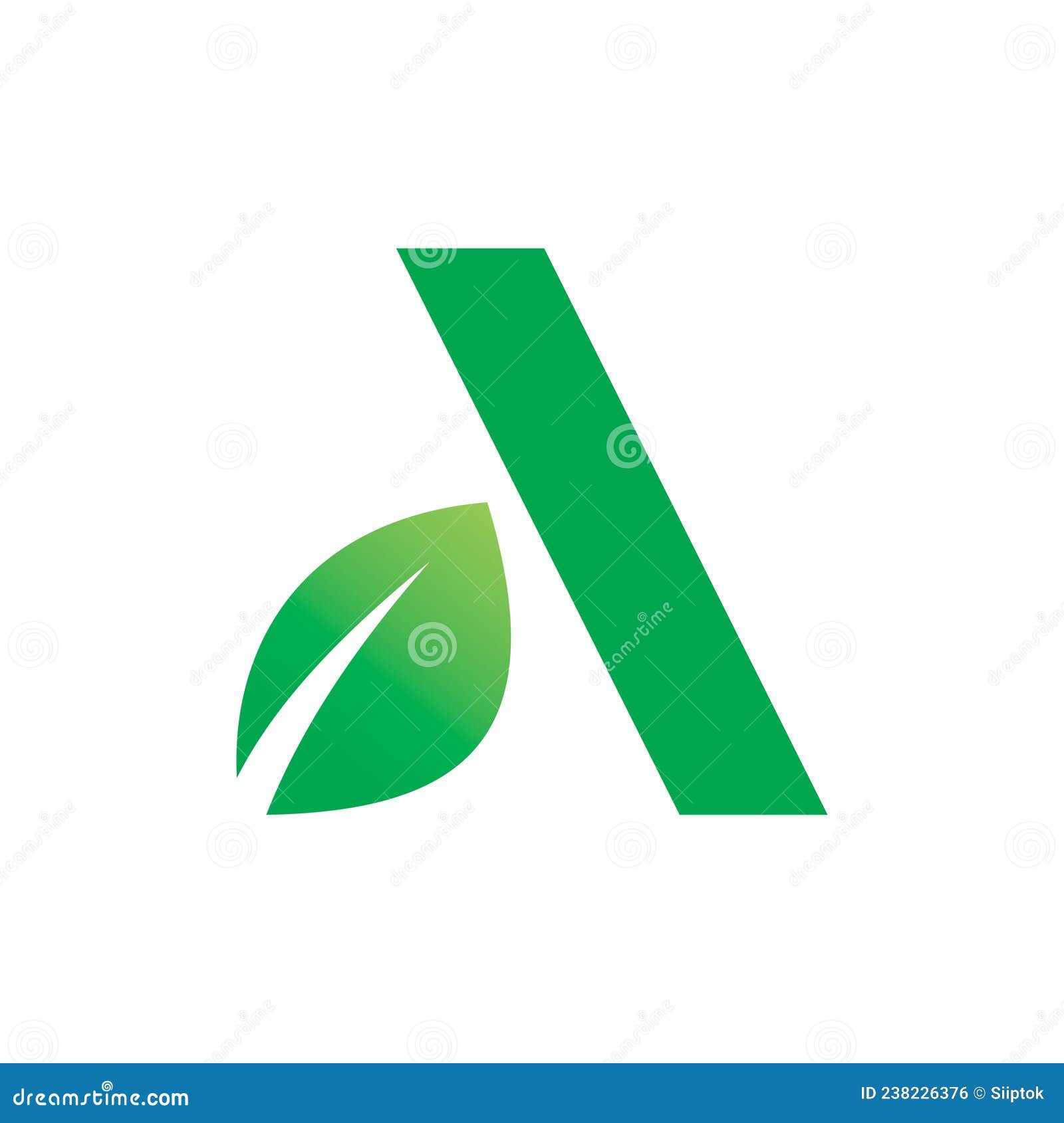 Initial a Letter Leaf Logo Design Stock Vector - Illustration of ...