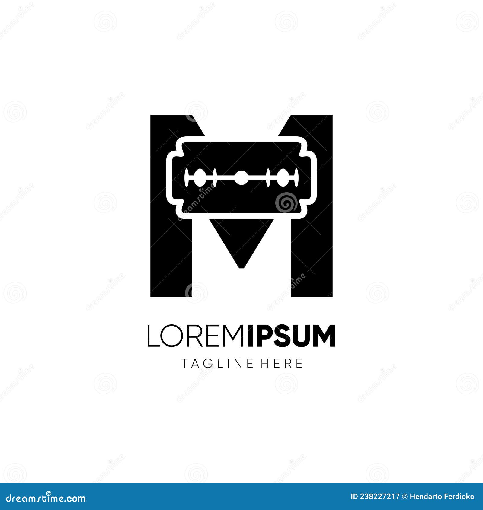 Letter M Razor Blade Logo Design Vector Icon Graphic Stock Vector ...