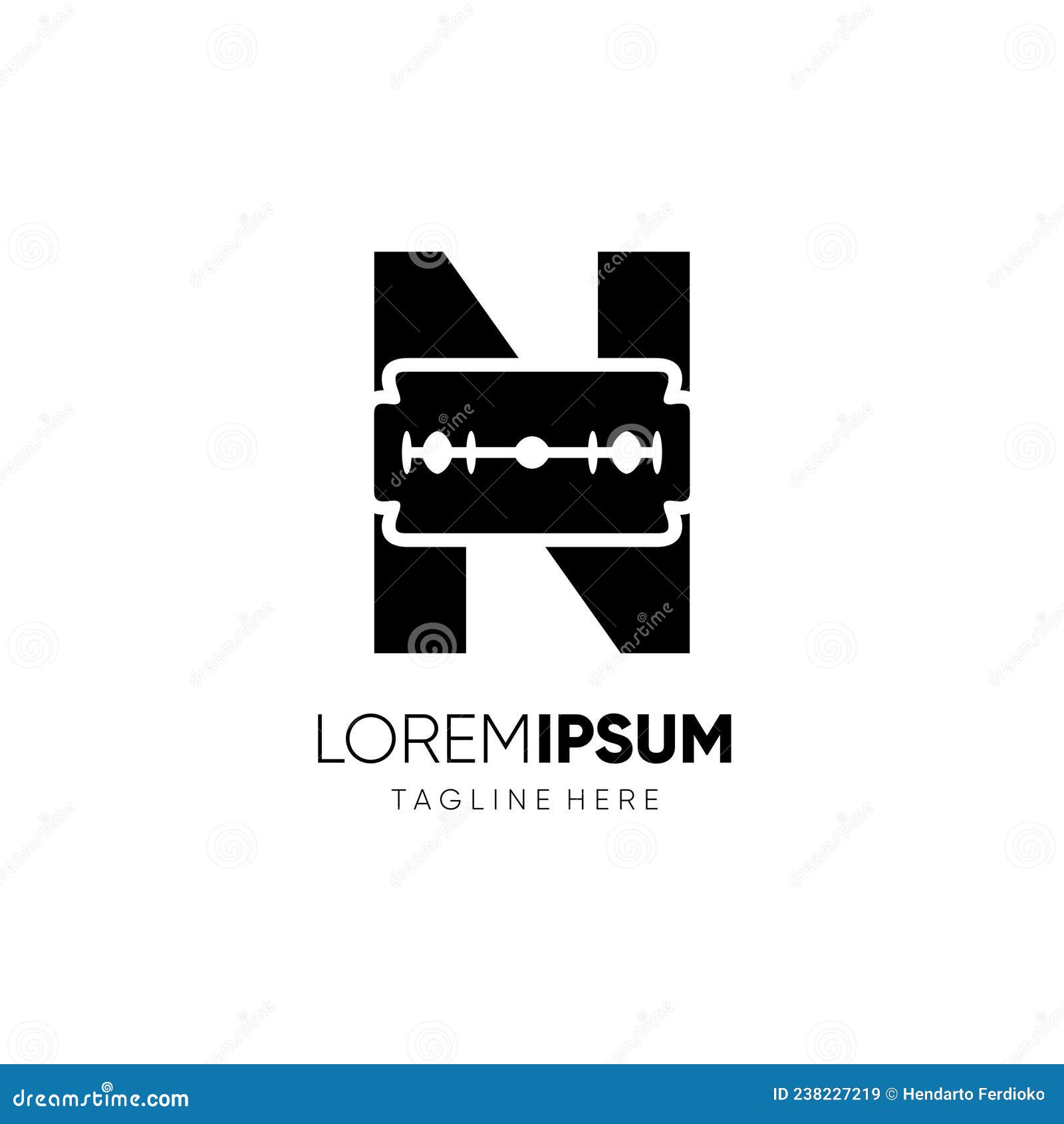 Letter N Razor Blade Logo Design Vector Icon Graphic Stock Vector ...