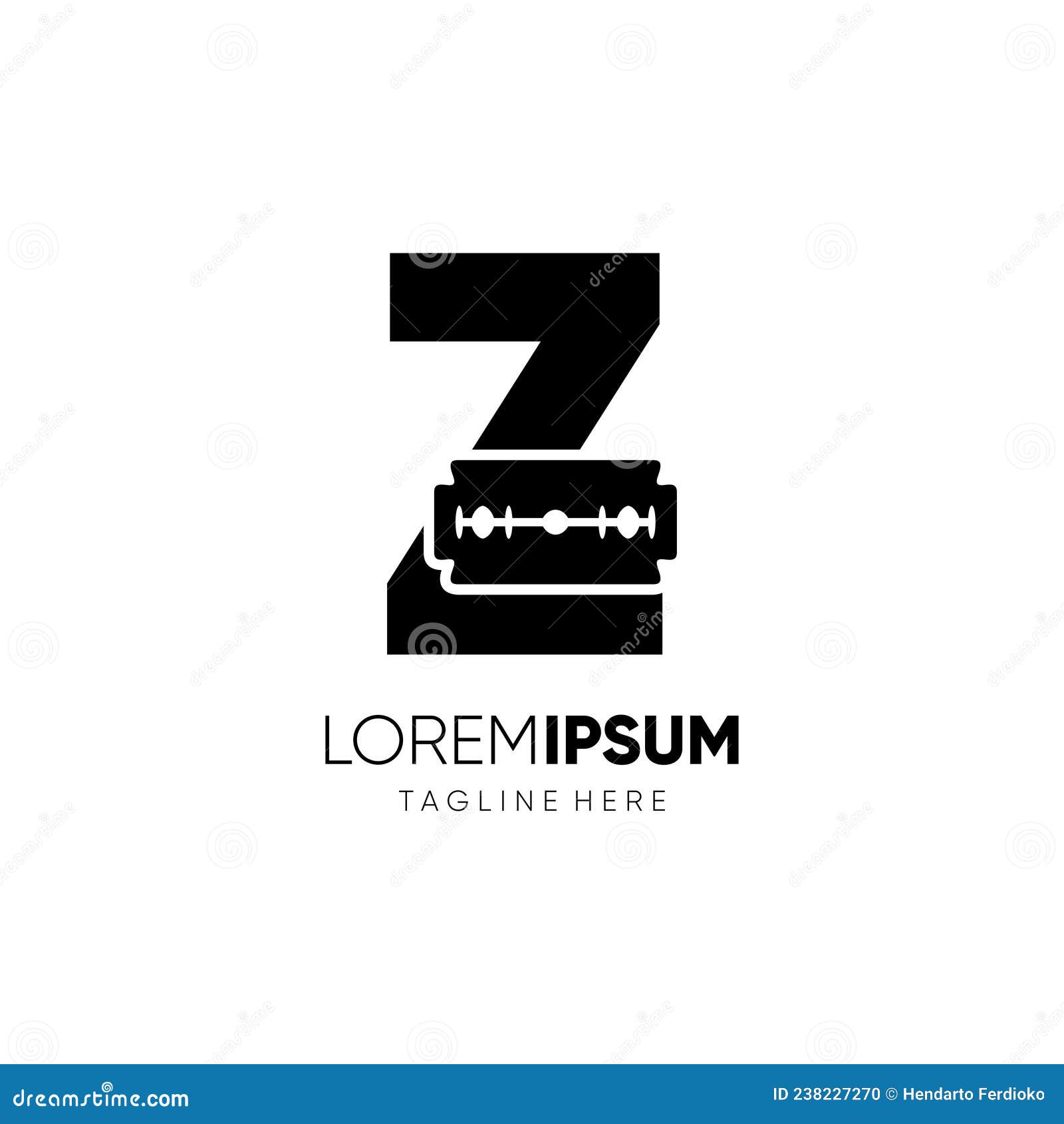 Letter Z Razor Blade Logo Design Vector Icon Graphic Stock Vector ...