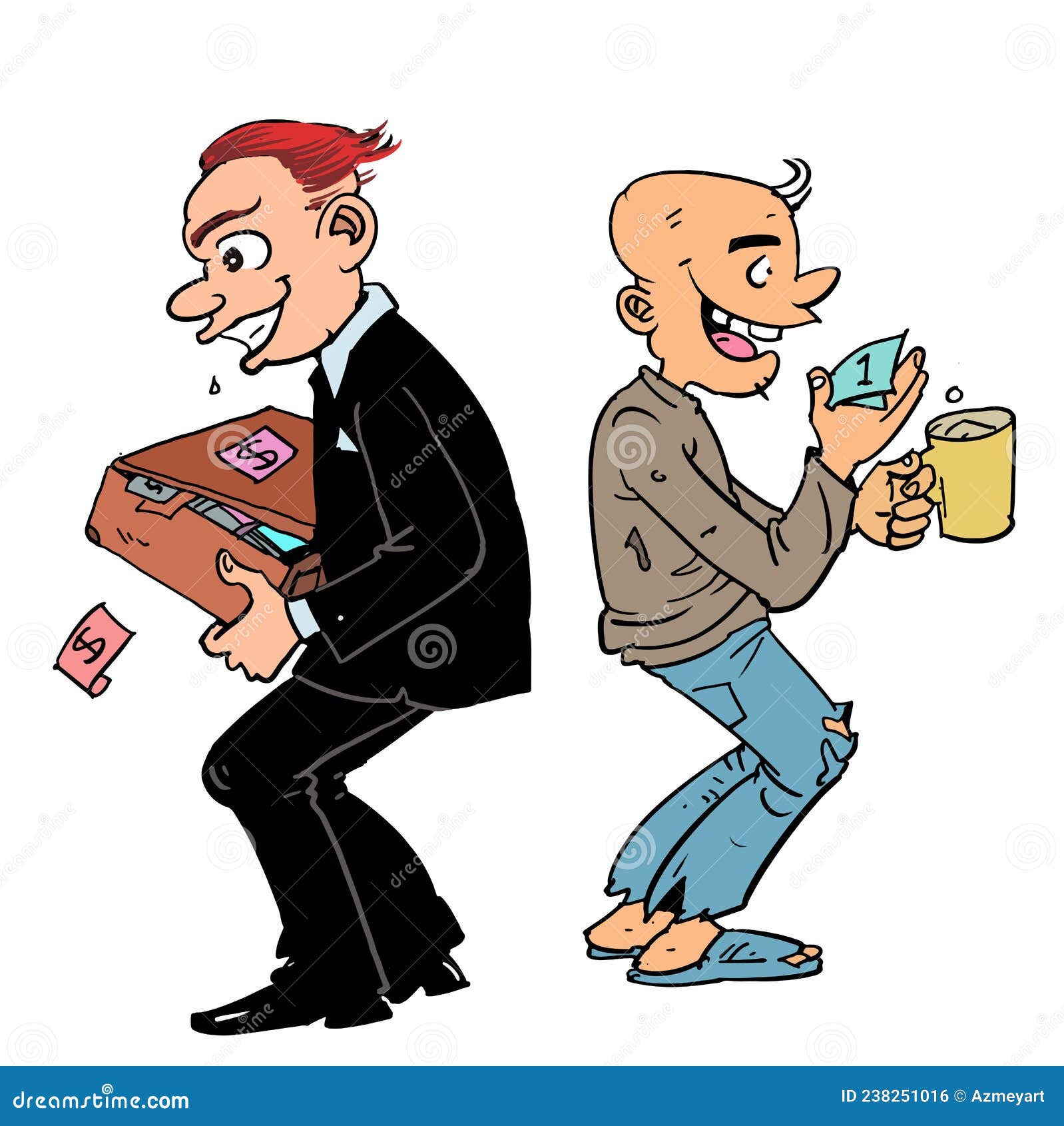 Rich Man Poor Man Cartoon